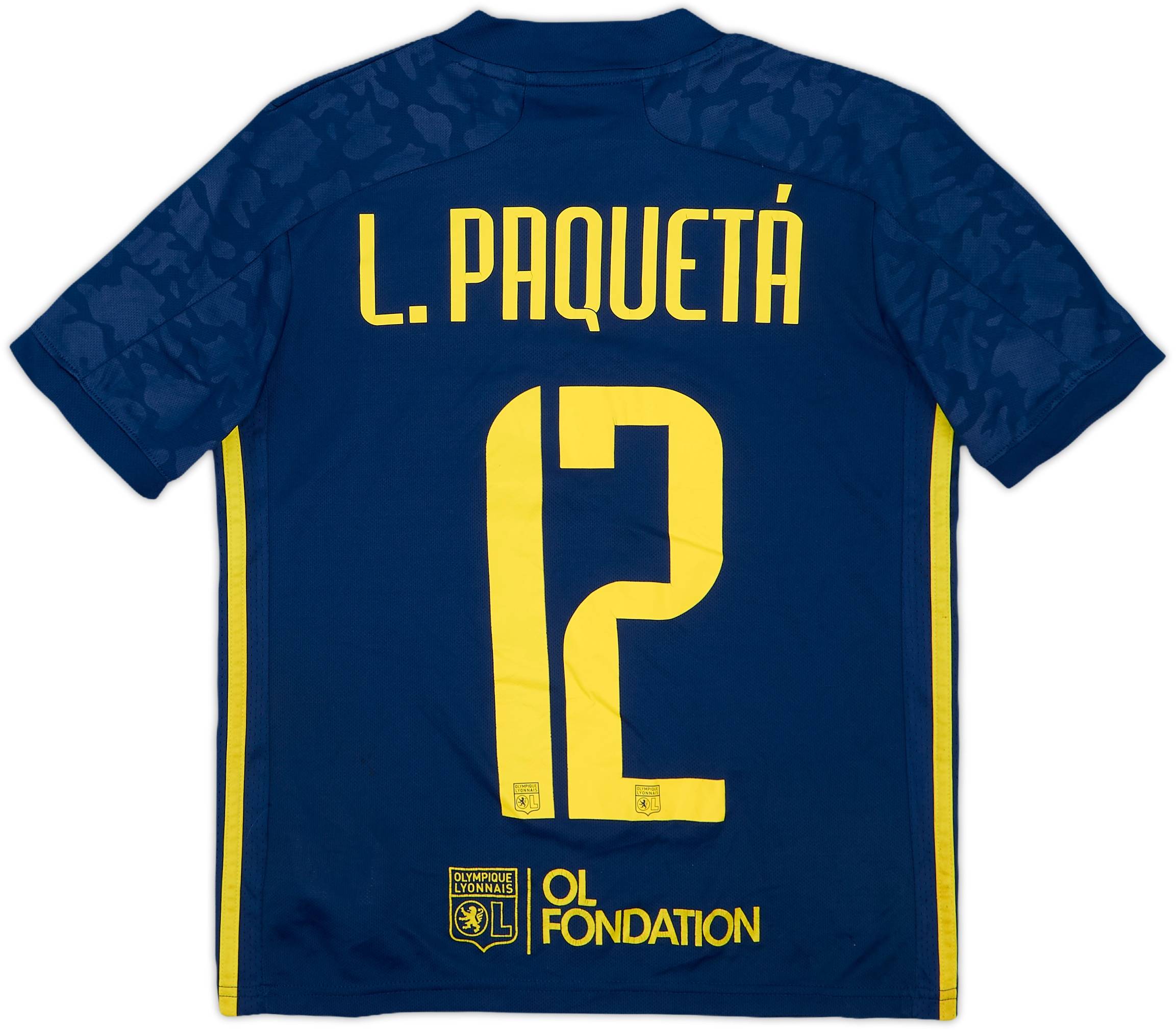 2020-21 Lyon Third Shirt L.Paqueta #12 - 5/10 - (M.Boys)