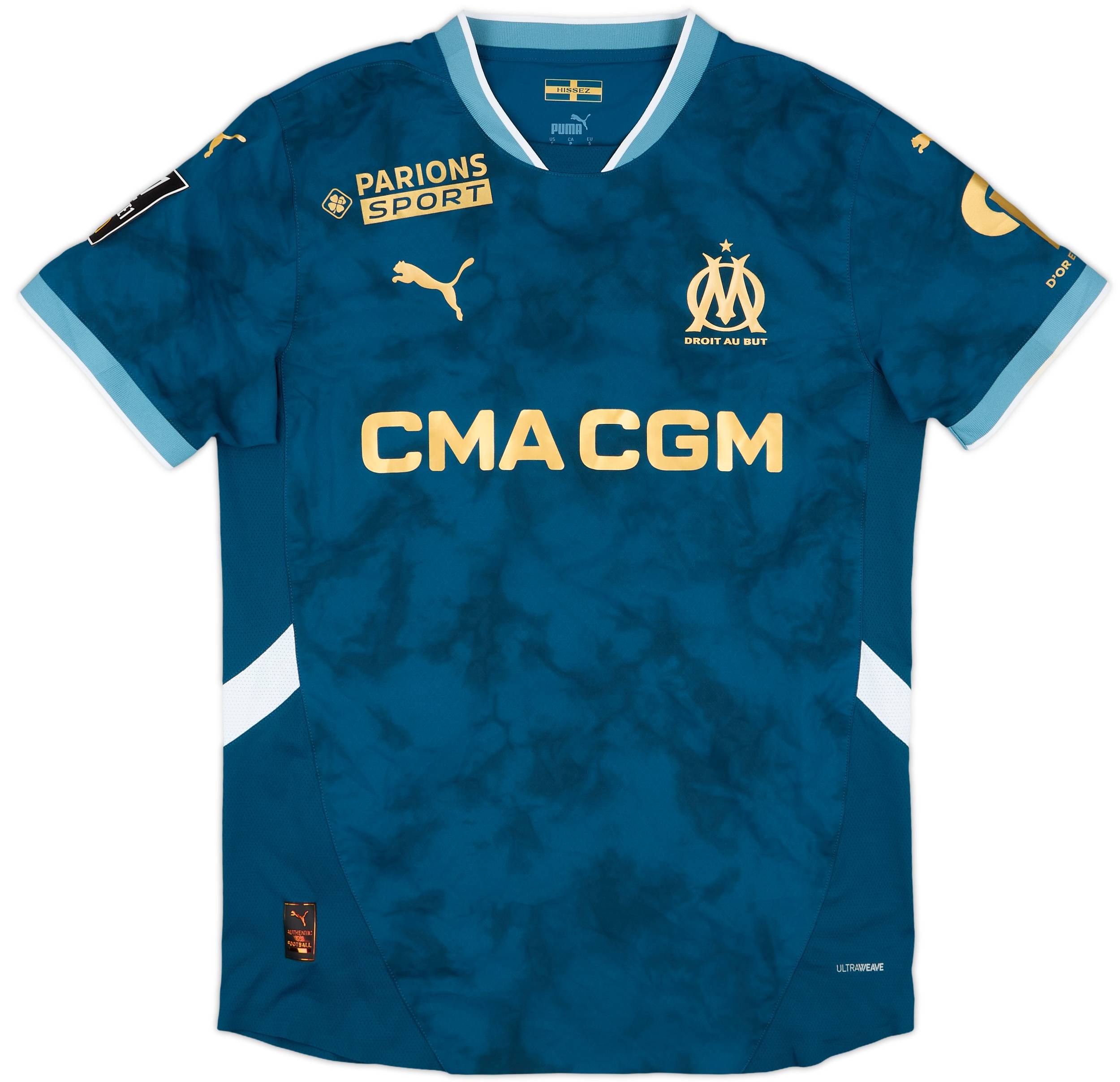 2024-25 Olympique Marseille Authentic Away Shirt Merlin #3 - 7/10 - (S)