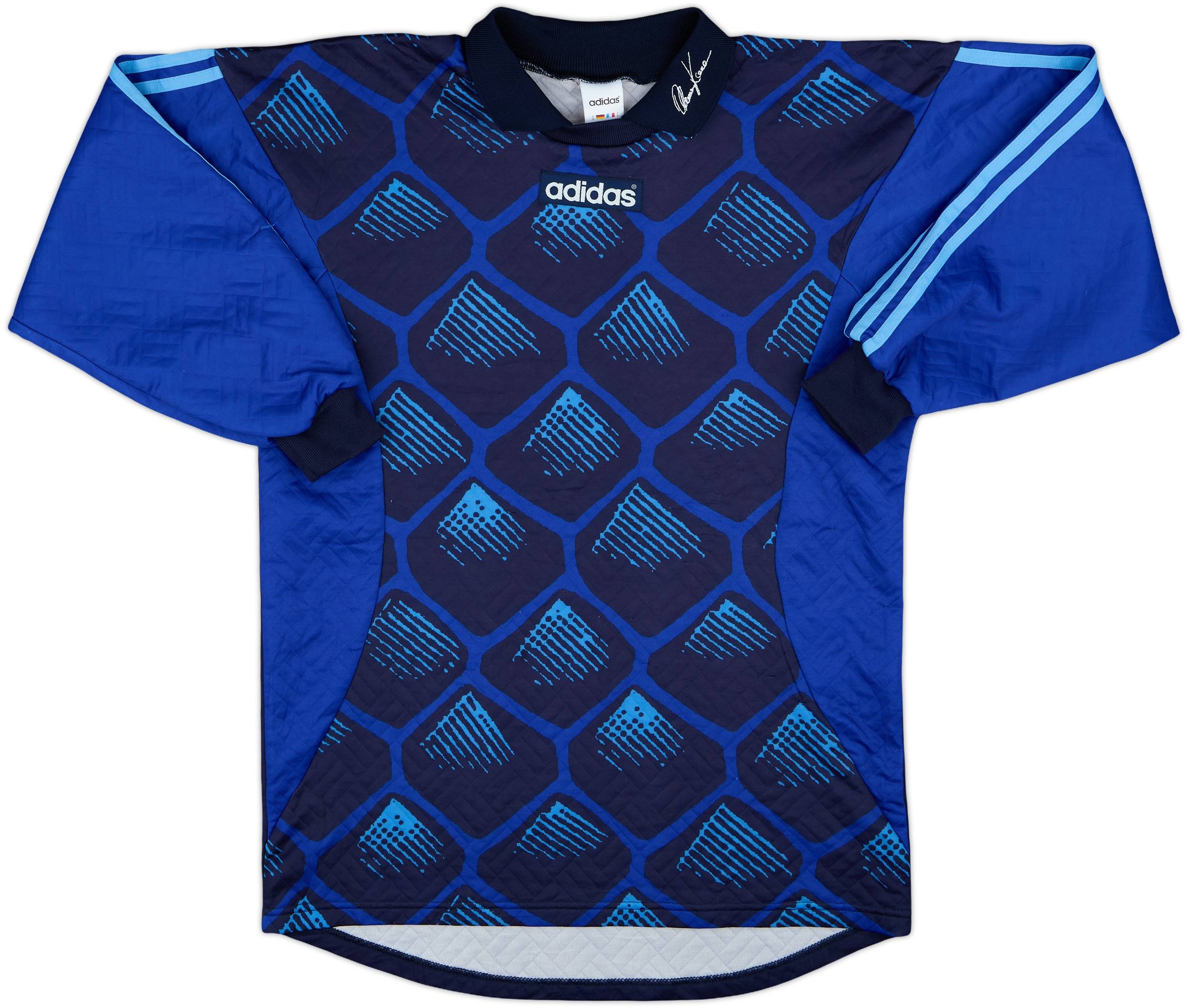 1996-98 adidas Oliver Kahn GK Template Shirt Van Der Sar #1 - 8/10 - (S)