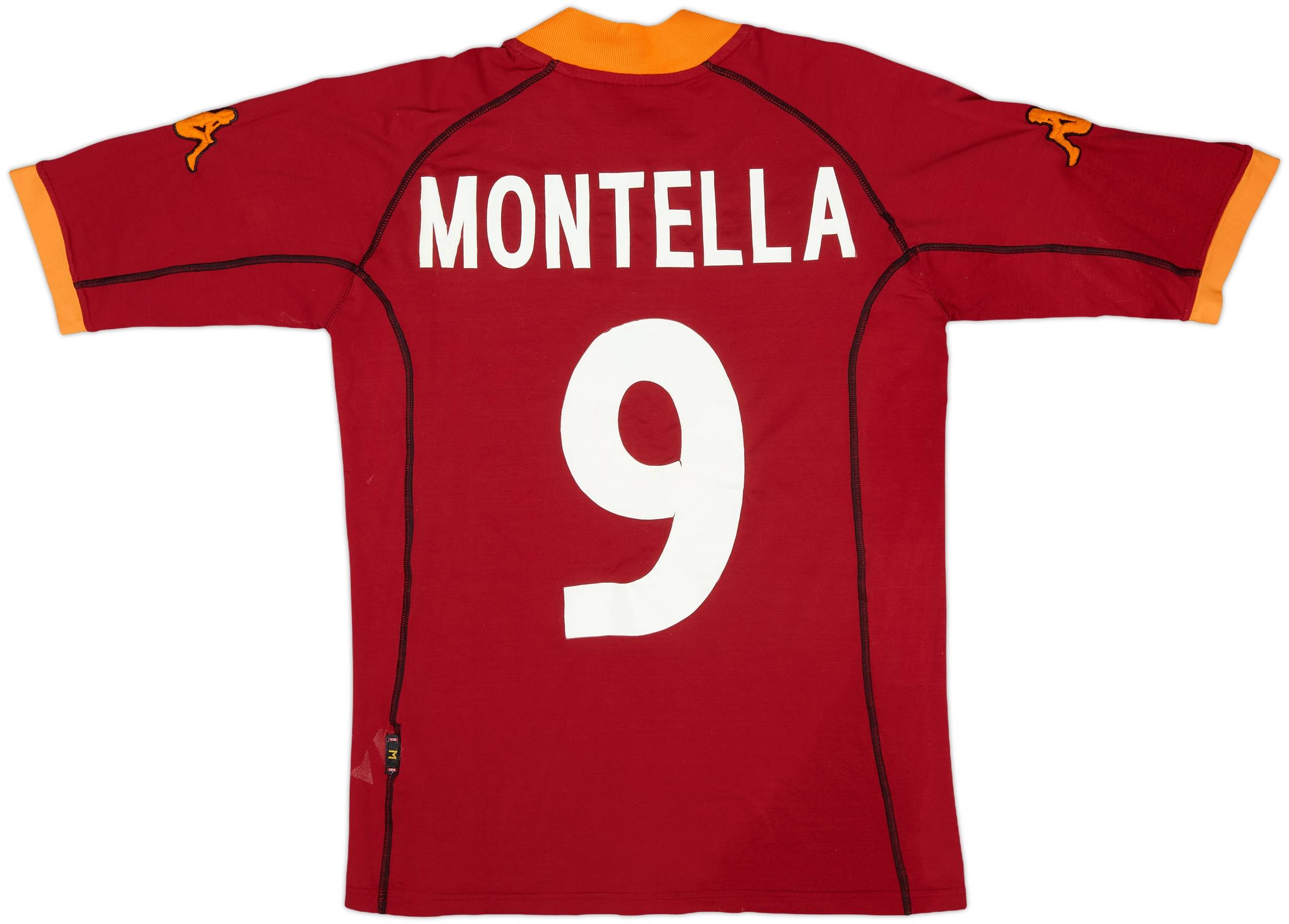 2001-02 Roma Home Shirt Montella #9 - 5/10 - (M)