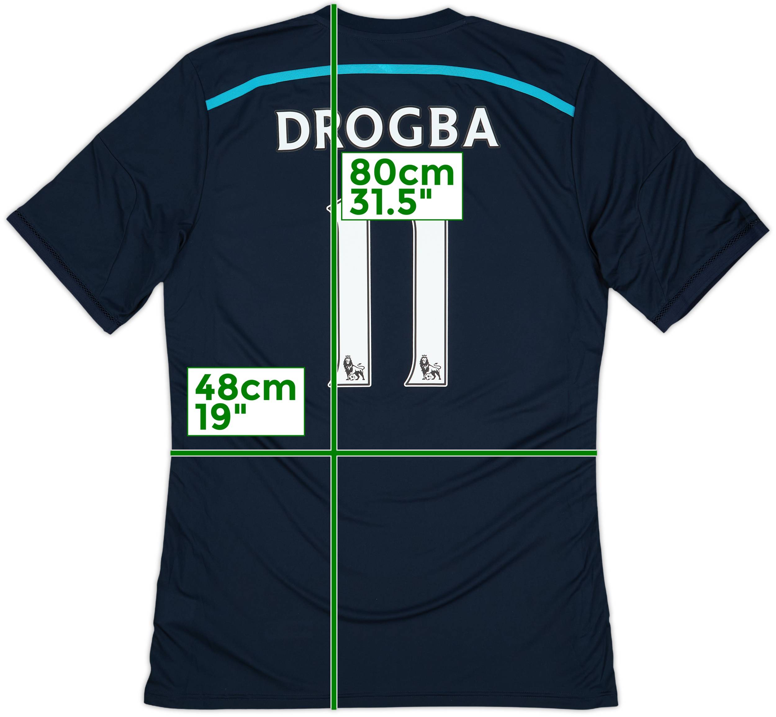 2014-15 Chelsea Player Issue Third Shirt Drogba #11 (L/XL)