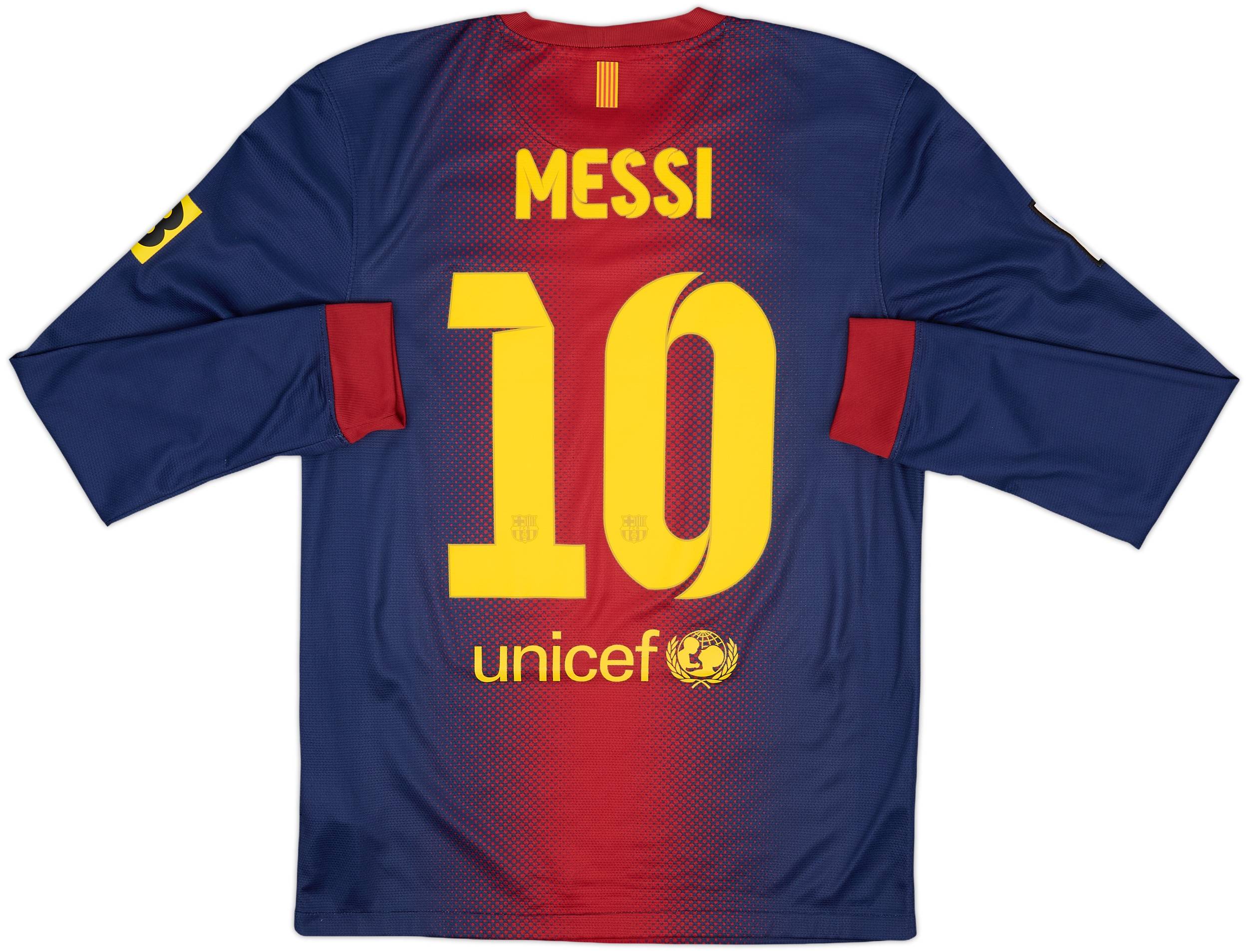 2012-13 Barcelona Home L/S Shirt Messi #10 - 8/10 - (S)