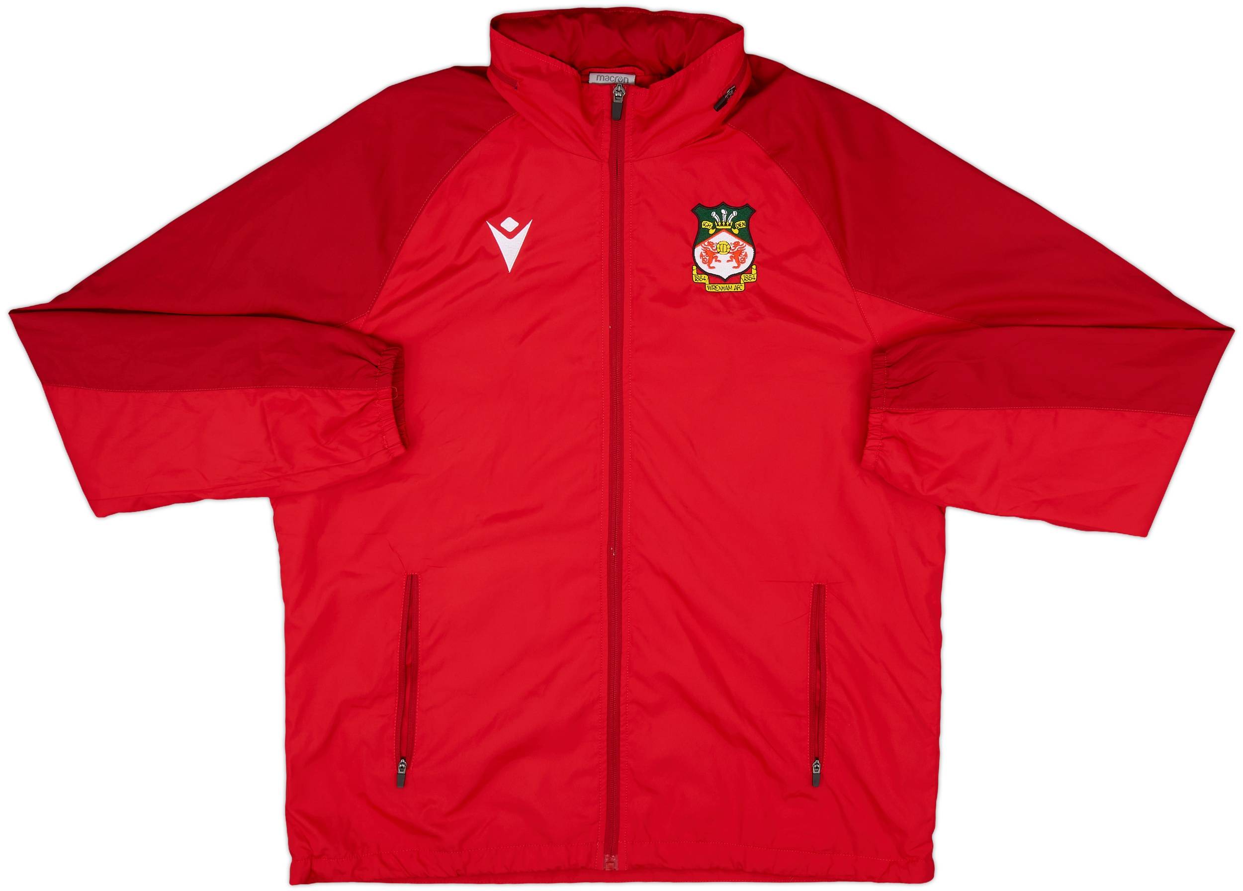 2020-21 Wrexham Macron Hooded Rain Jacket - 8/10 - (L)