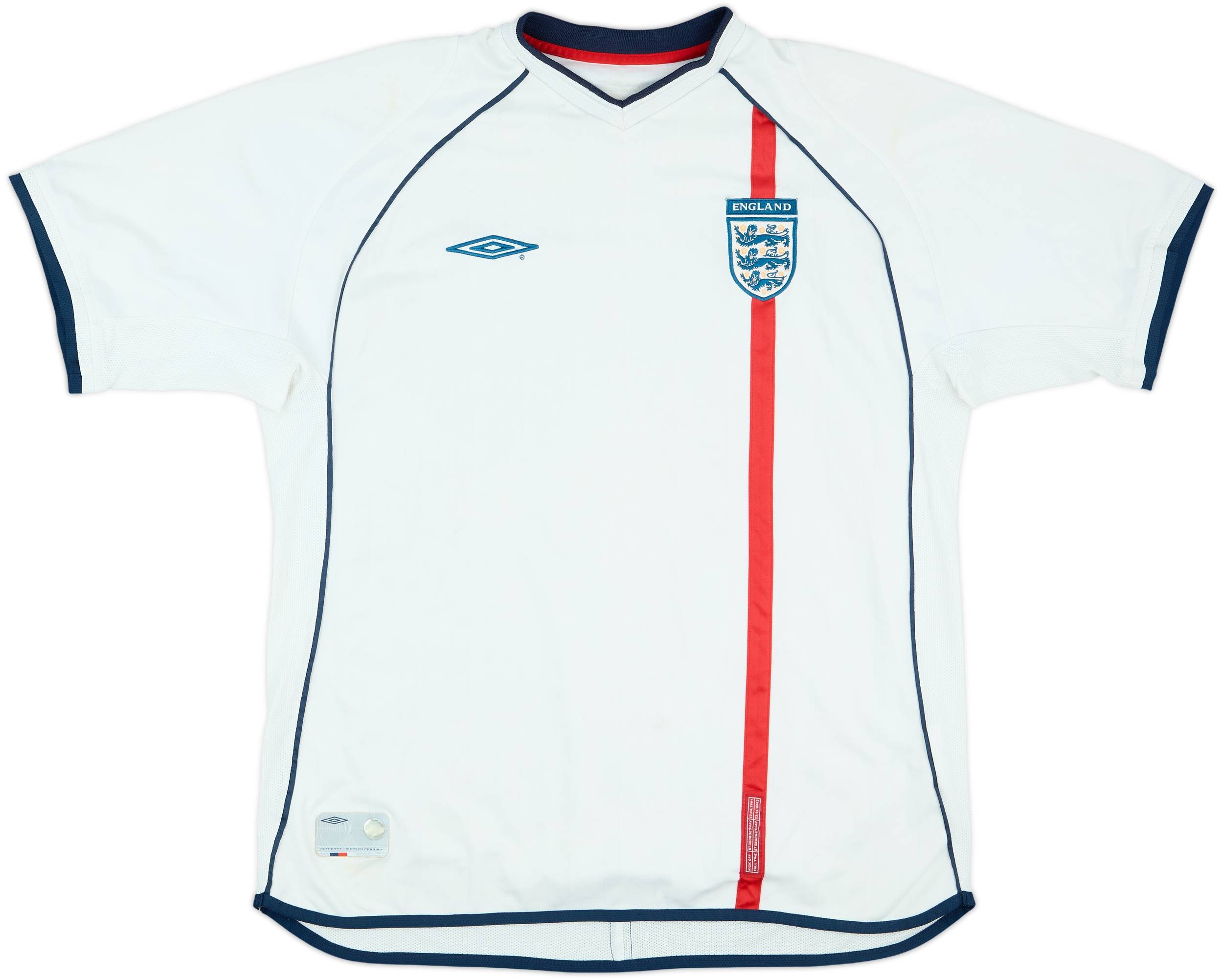 2001-03 England Home Shirt - 4/10 - (XL)