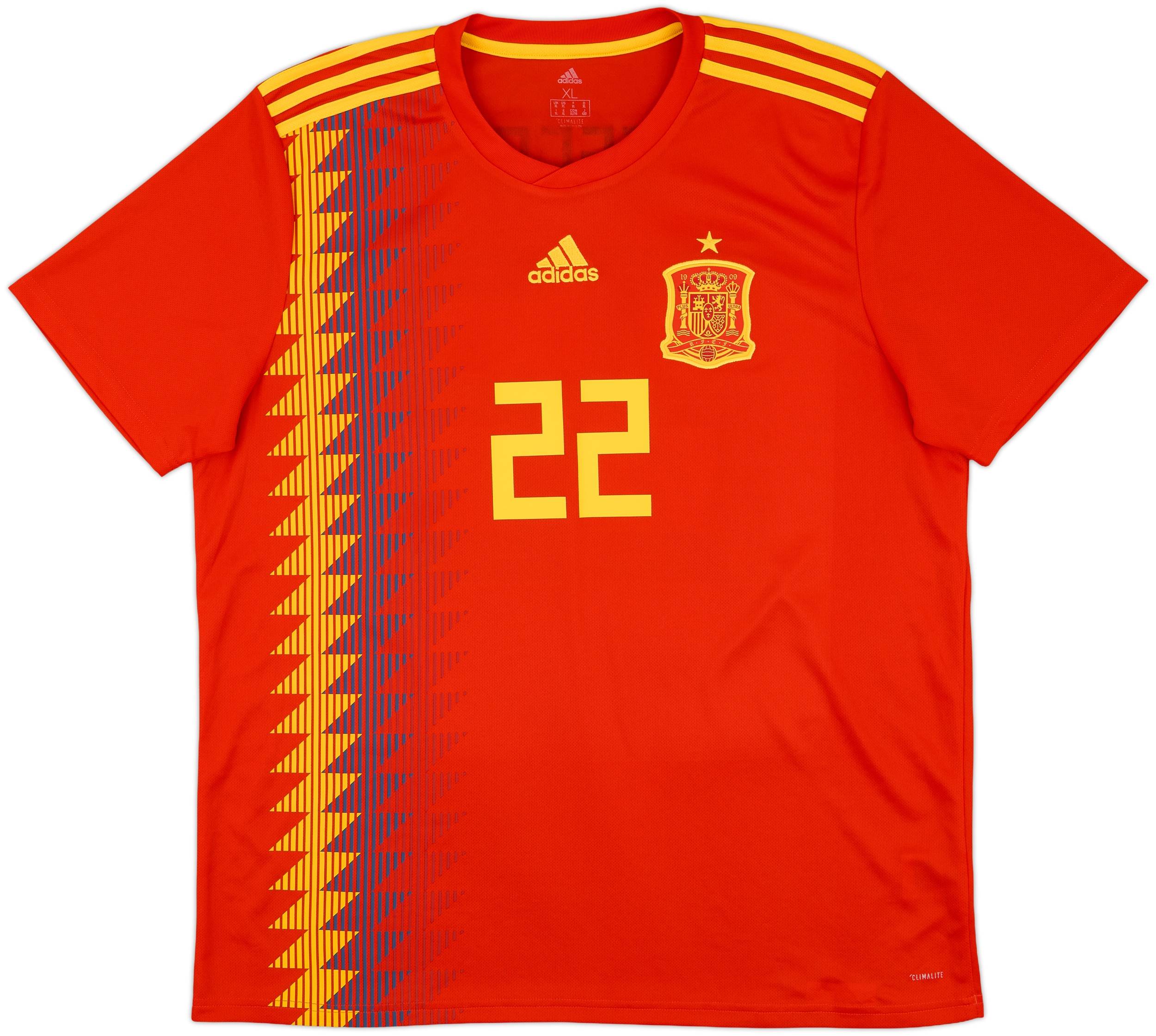 2018-19 Spain Home Shirt Isco #22 - 6/10 - (XL)