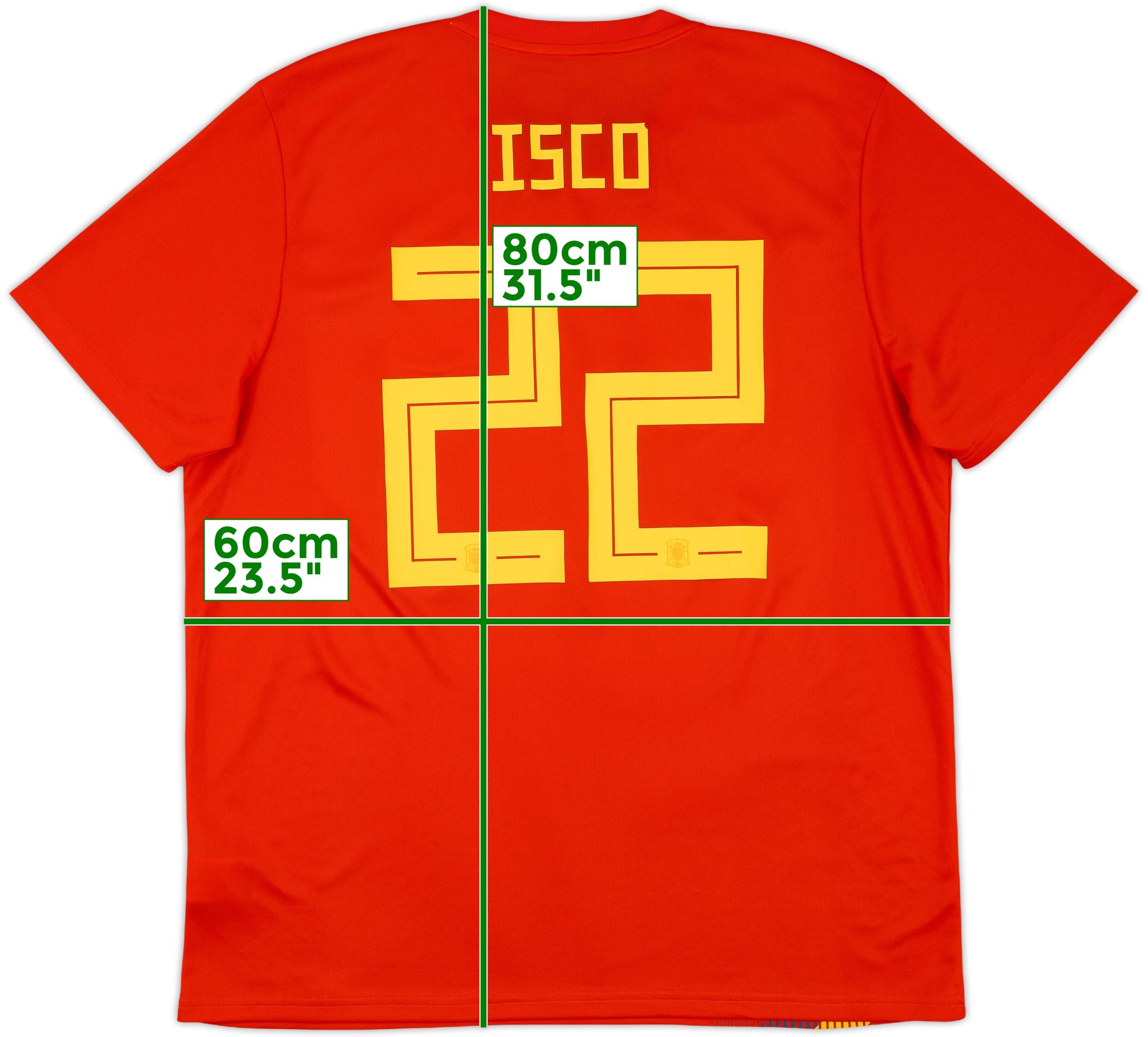 2018-19 Spain Home Shirt Isco #22 - 6/10 - (XL)