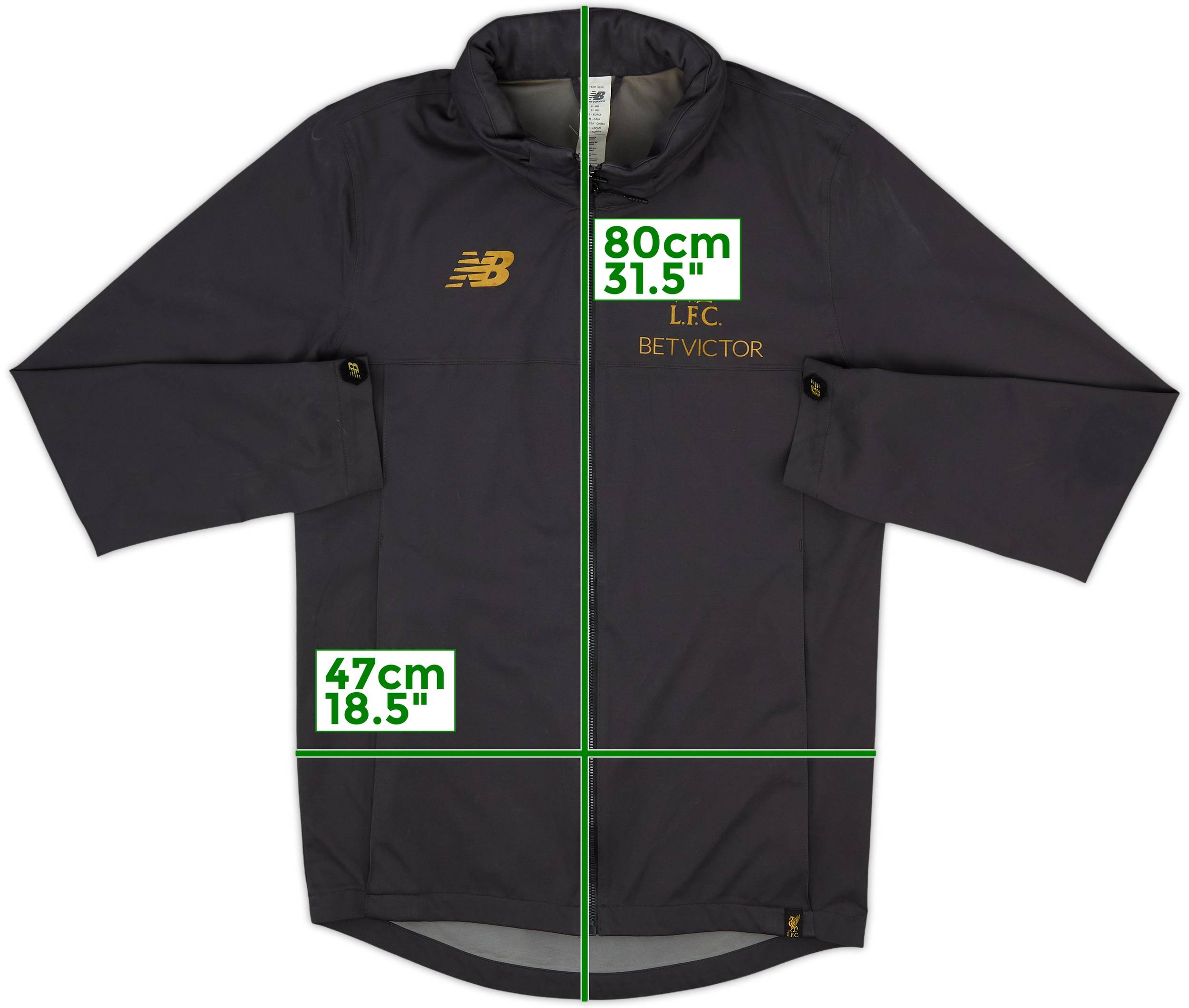 2018-19 Liverpool New Balance Hooded Rain Jacket - 8/10 - (S)