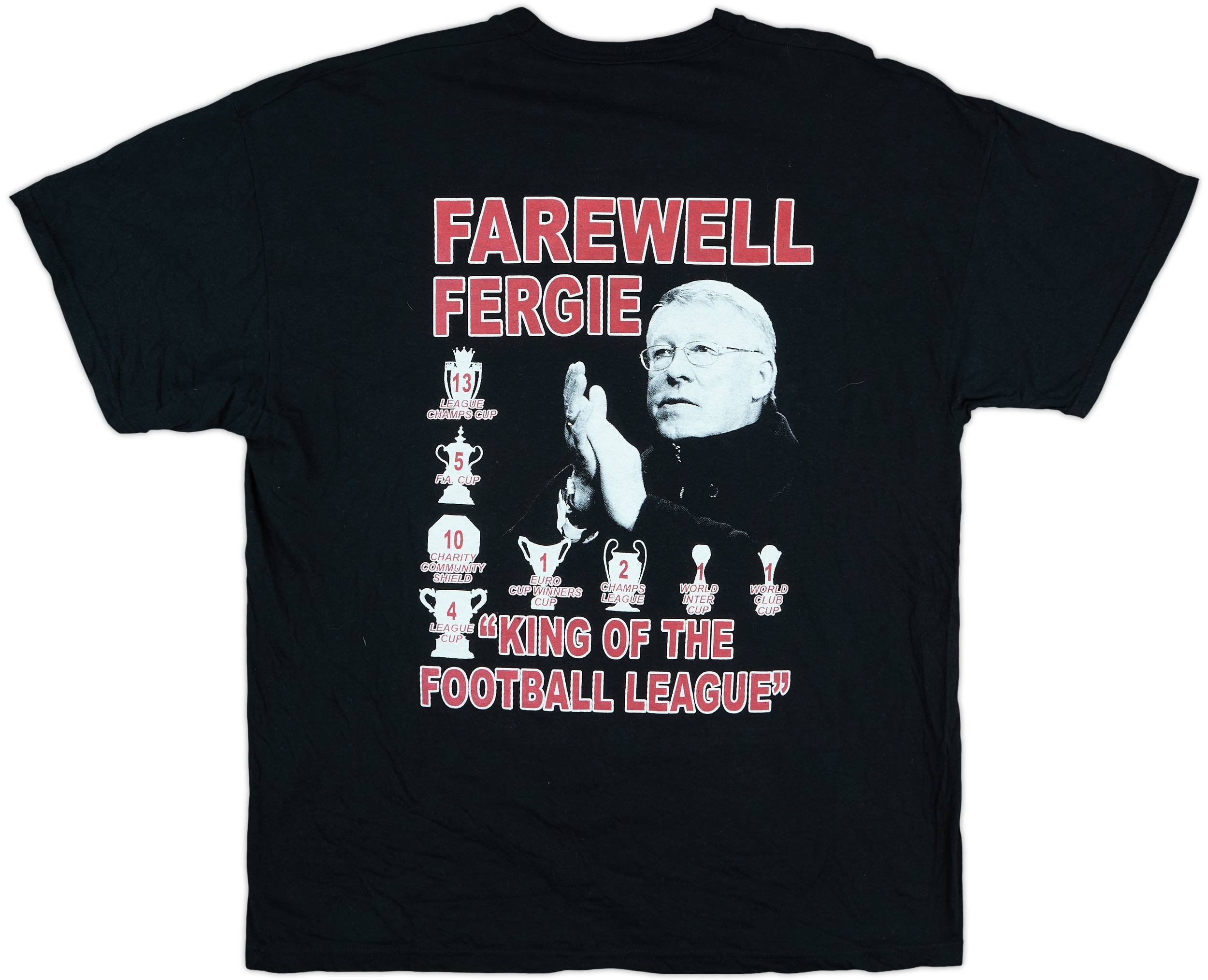 2013-14 Manchester United 'Farewell Fergie' Cotton Tee - 9/10 - (XL)