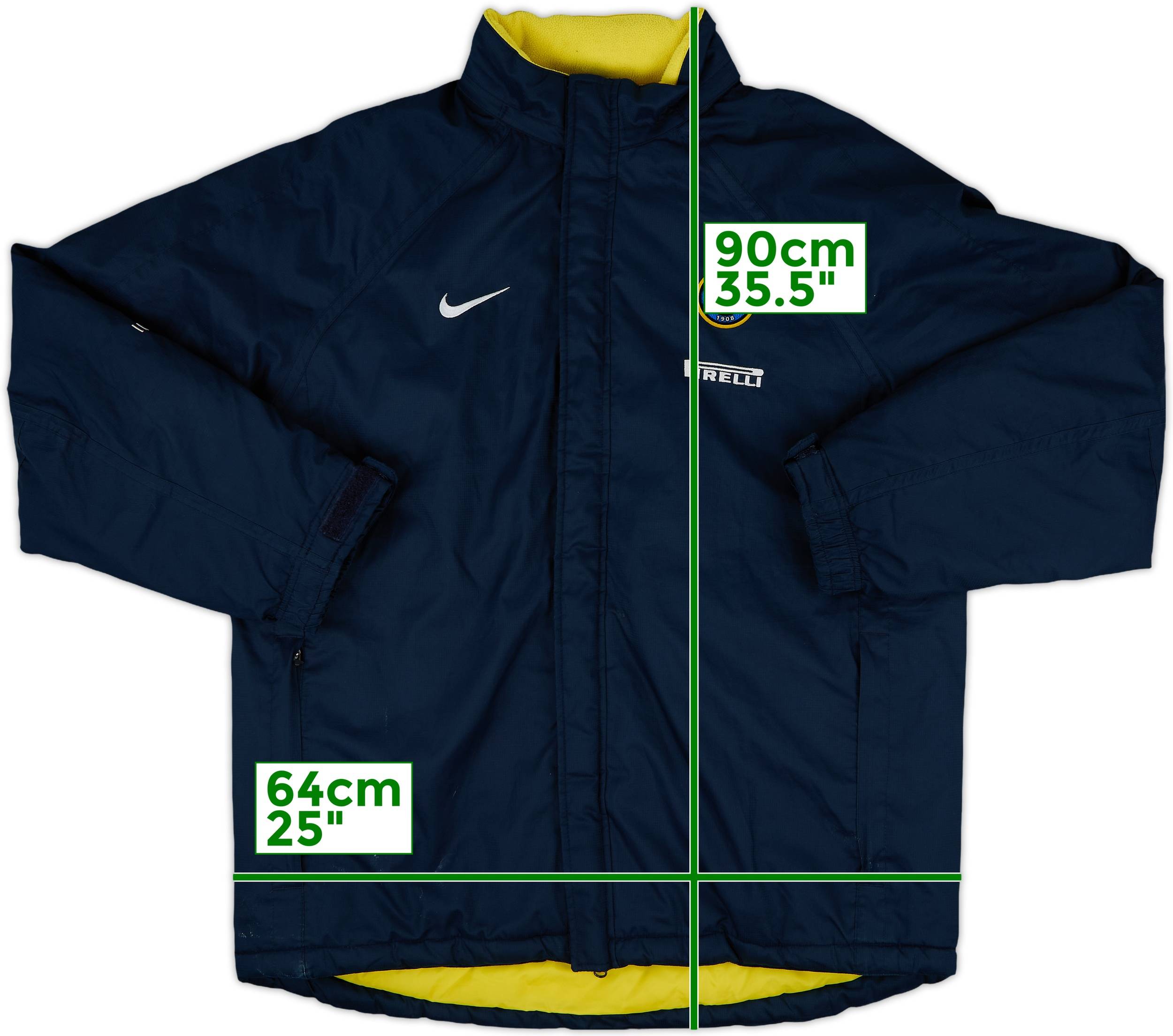 2001-02 Inter Milan Nike Padded Hooded Bench Coat - 6/10 - (L)