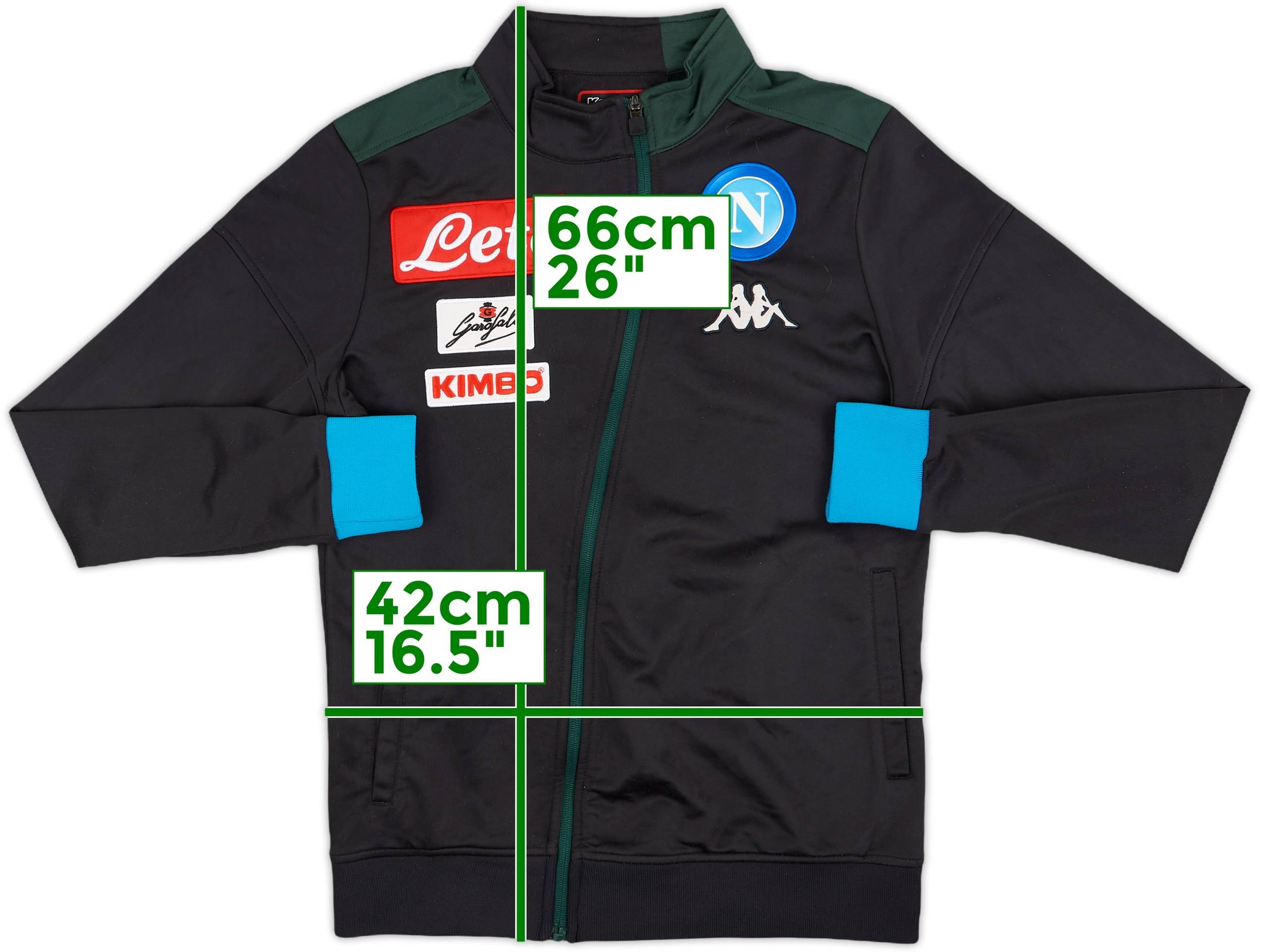 2018-19 Napoli Kappa Track Jacket - 8/10 - (L.Boys)