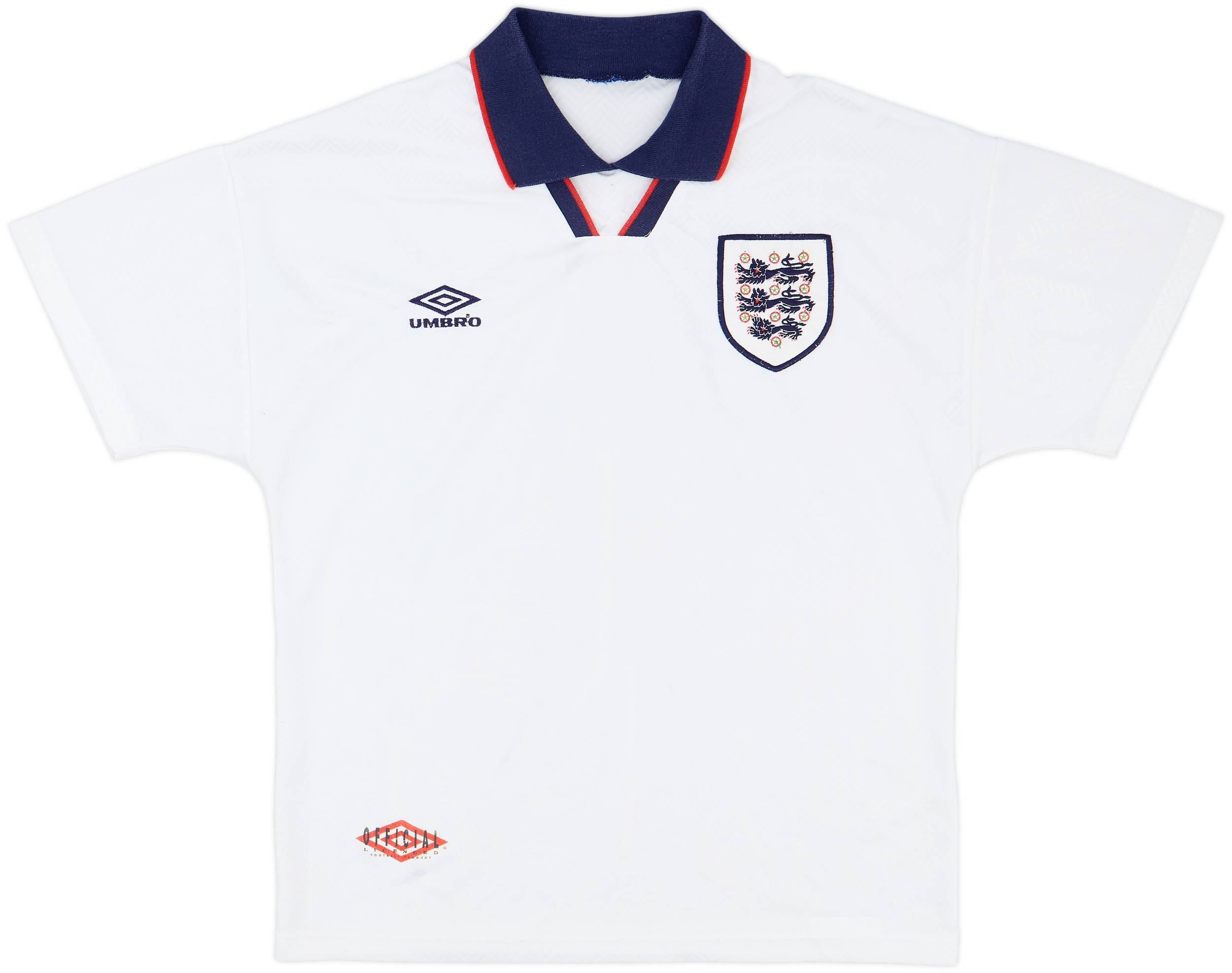 1993-95 England Home Shirt - 8/10 - (L)