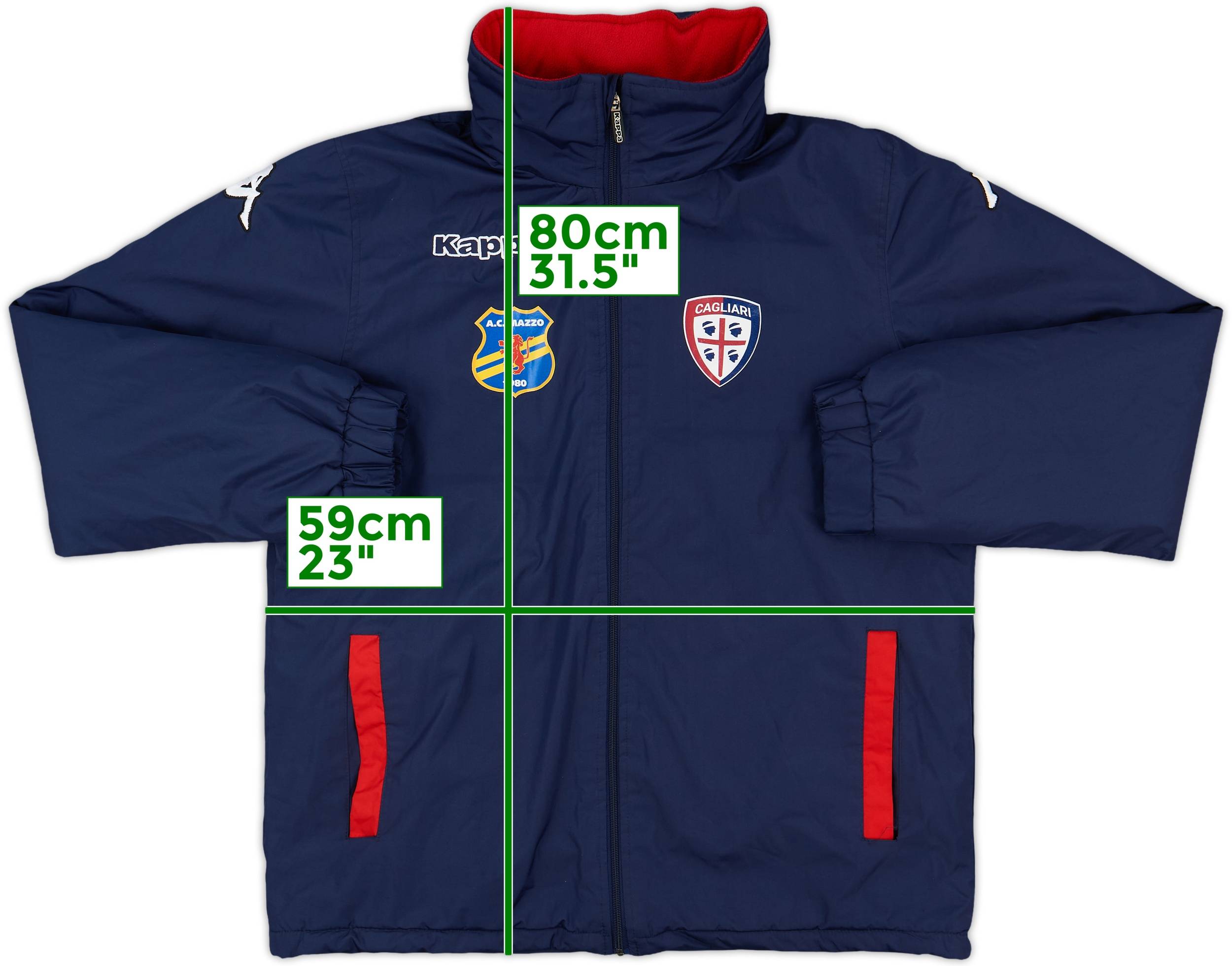 2014-15 Cagliari Kappa Bench Coat - 10/10 - (M)