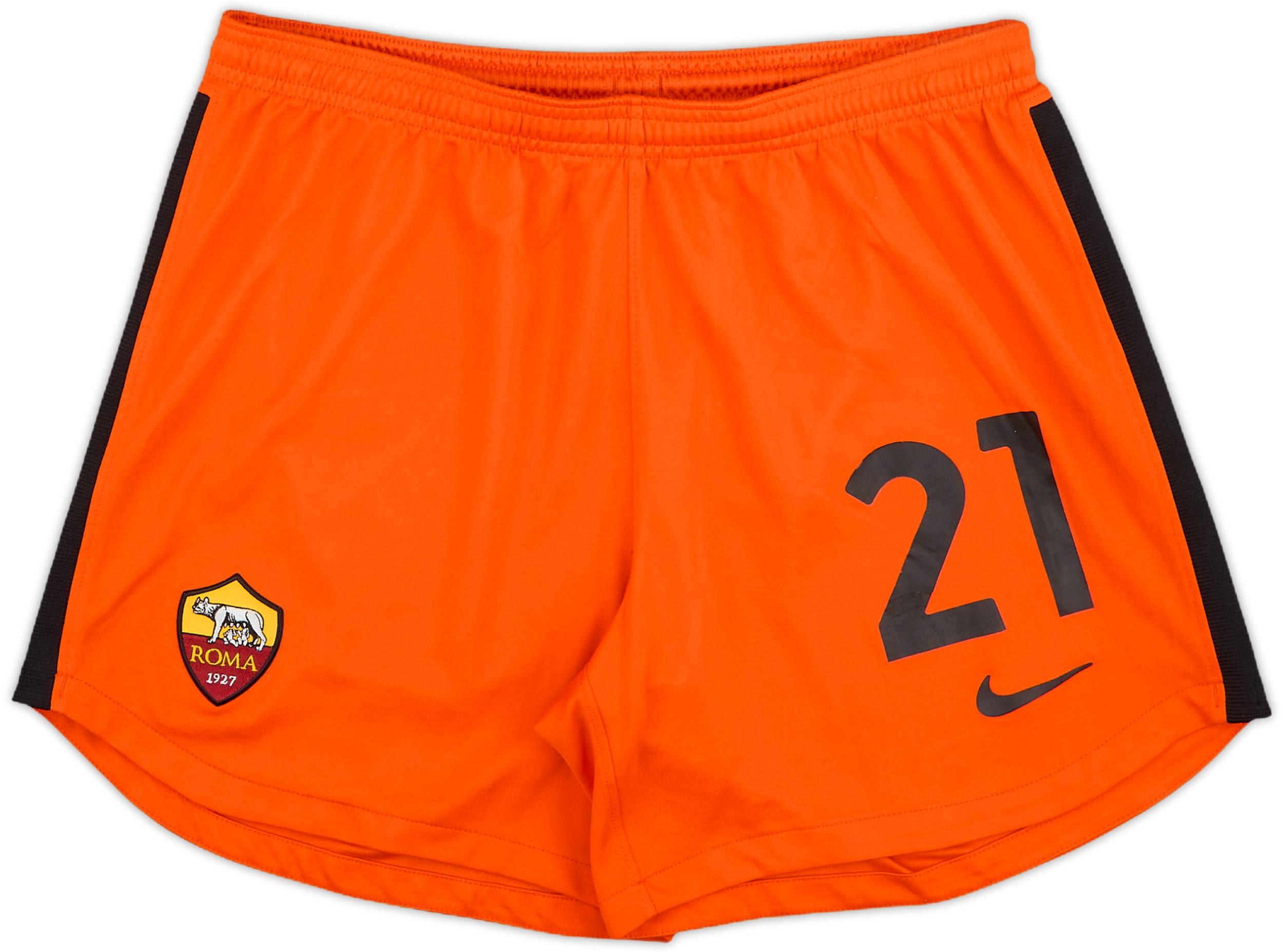 2020-21 Roma Player Issue GK Shorts #21 - 7/10 - (L)