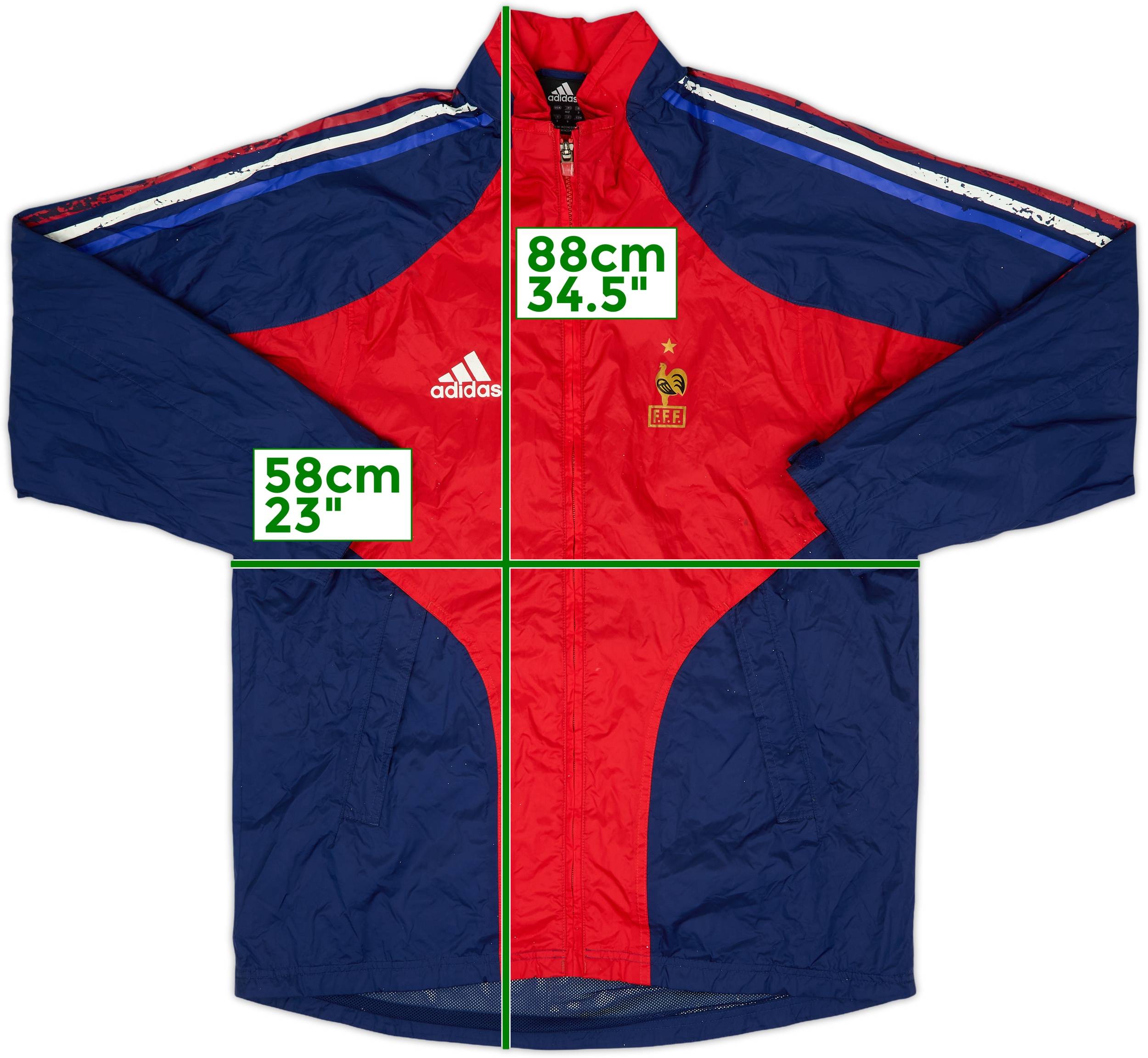 2002-04 France adidas Hooded Rain Jacket - 6/10 - (XL.Boys)