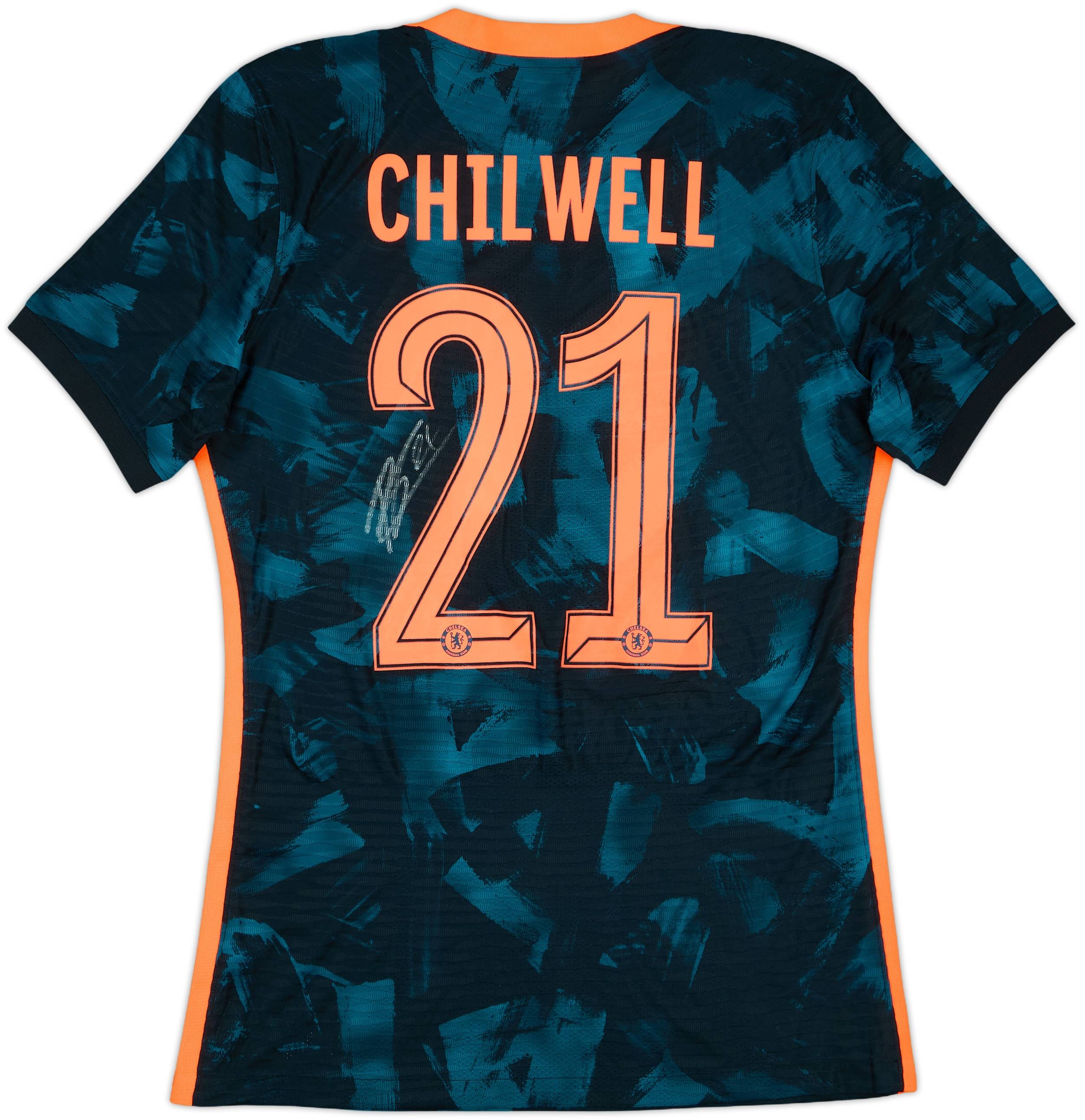 2021-22 Chelsea Player Issue Signed Third Shirt Chilwell #21 - 8/10 - (M)