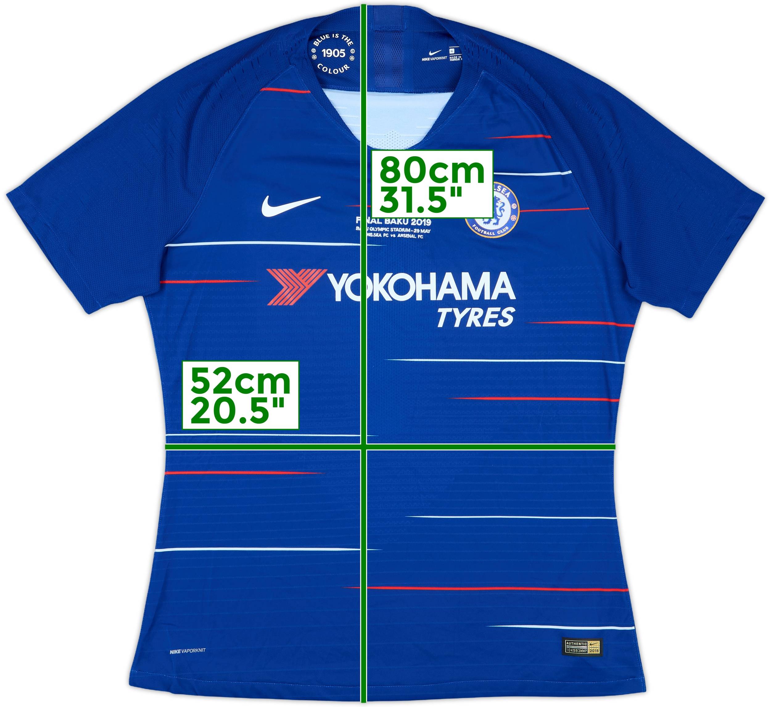 2019 Chelsea Player Issue Europa League Final Home Shirt