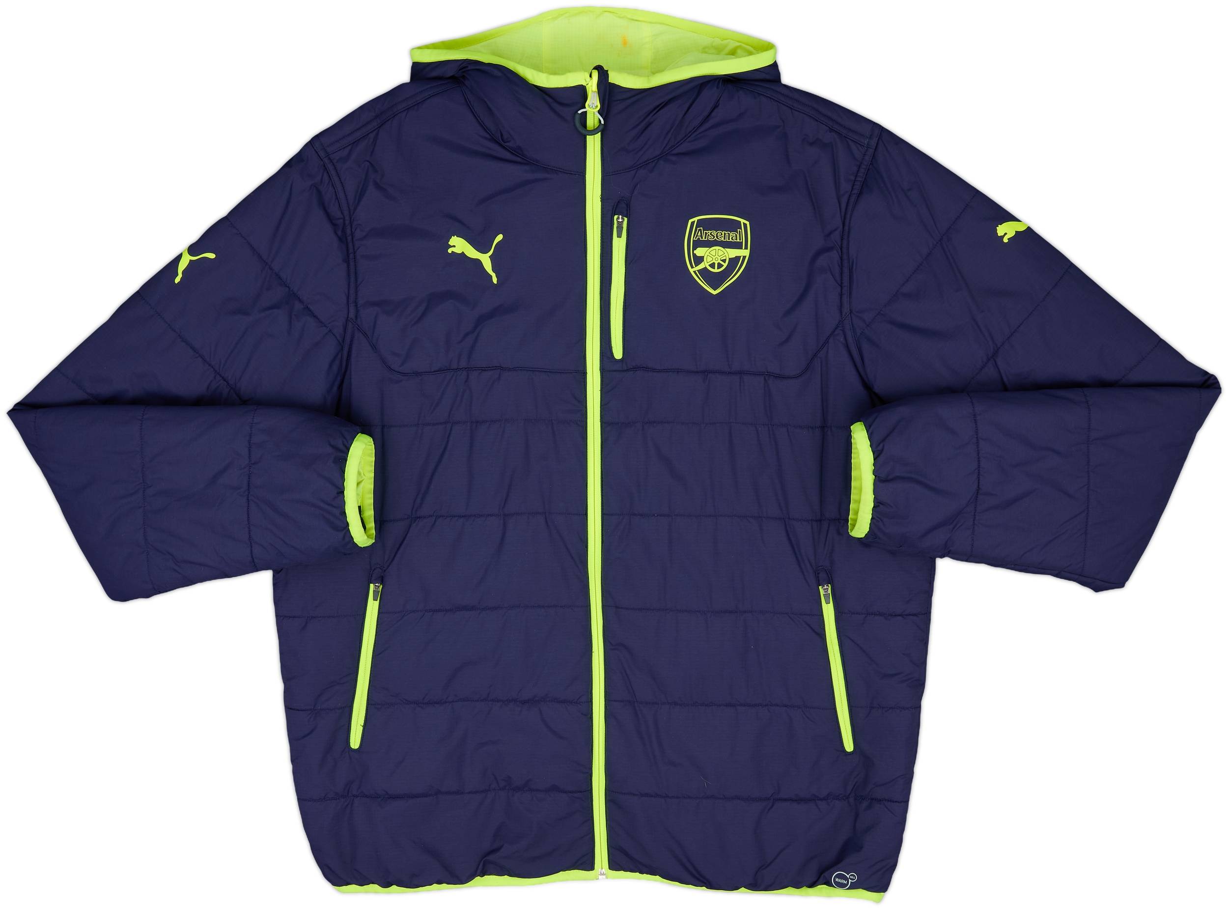2016-17 Arsenal Puma Reversible Padded Bench Coat - 6/10 - (XL)
