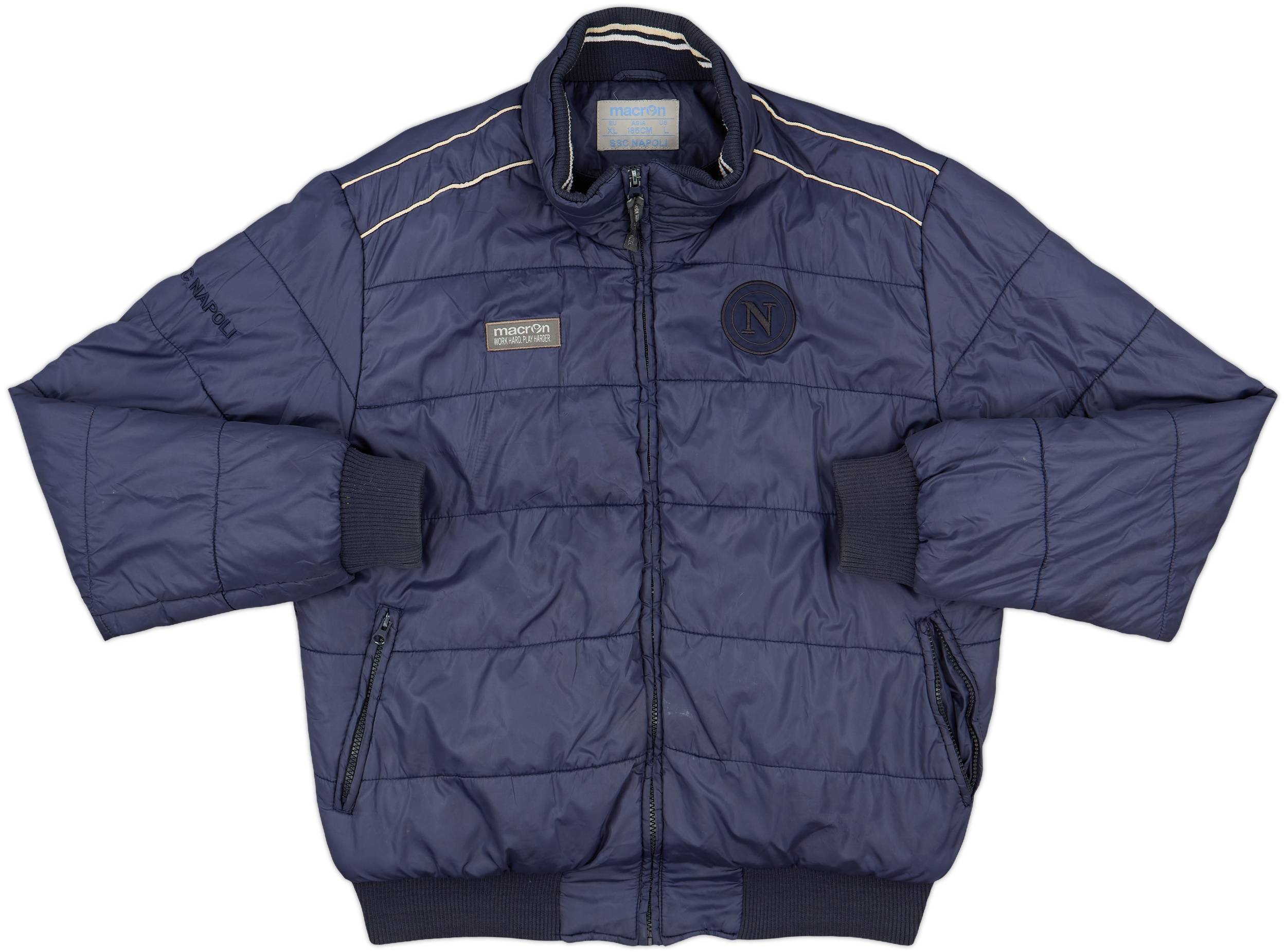 2014-15 Napoli Macron Padded Bench Coat - 8/10 - (XL)