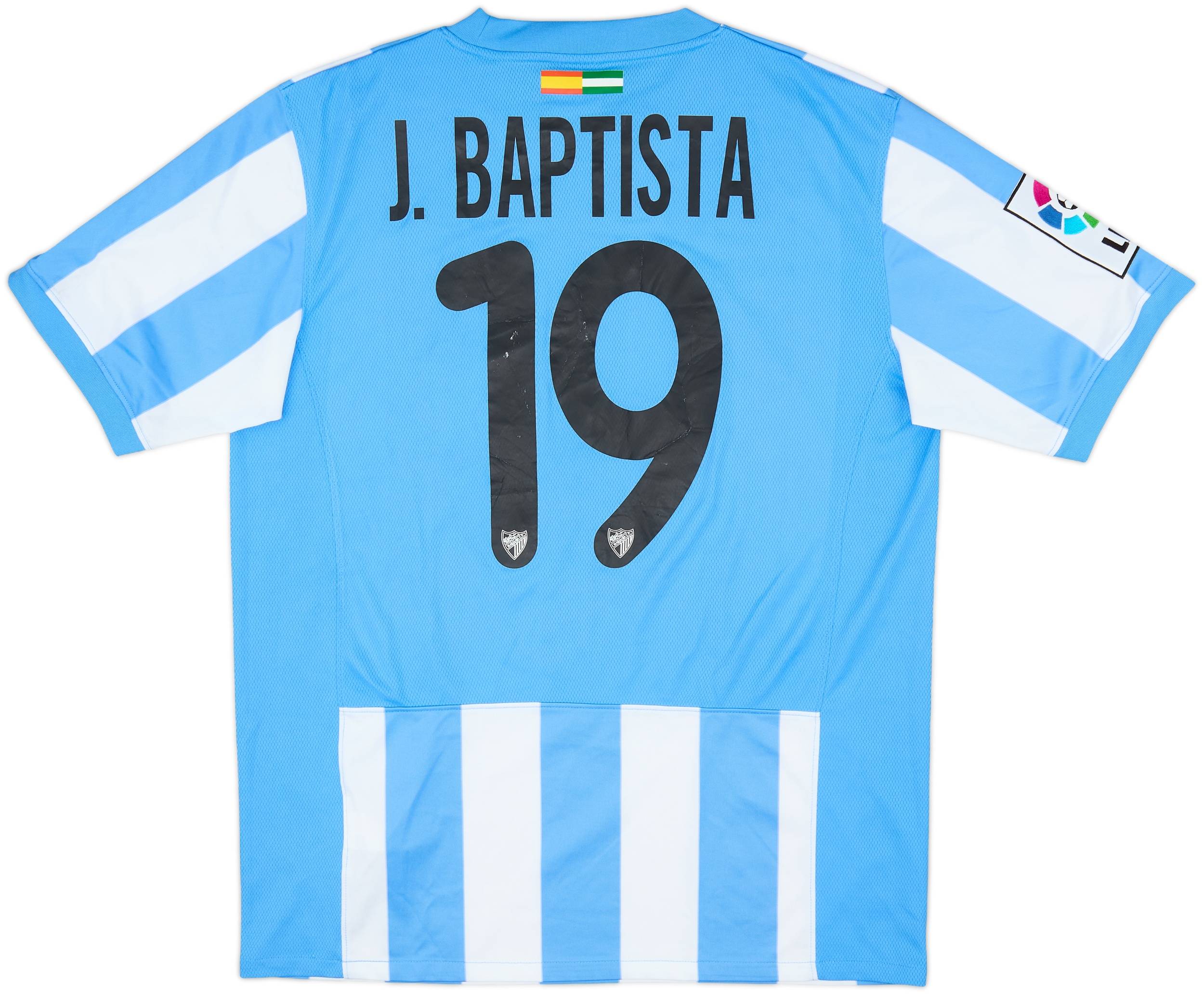2011-12 Malaga Home Shirt J.Baptista #19 - 7/10 - (M)