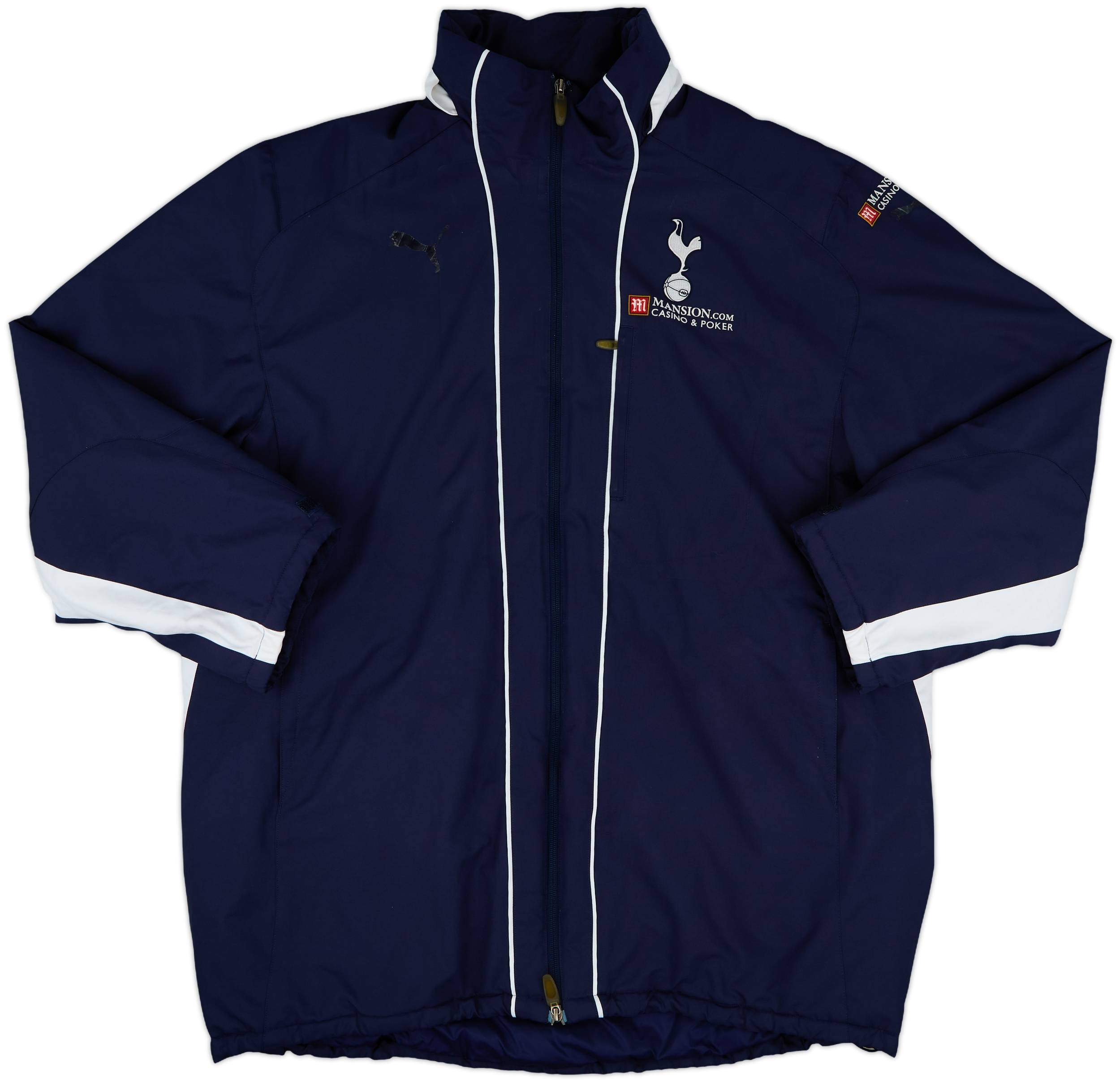 2008-09 Tottenham Puma Hooded Padded Bench Coat - 5/10 - (XL)