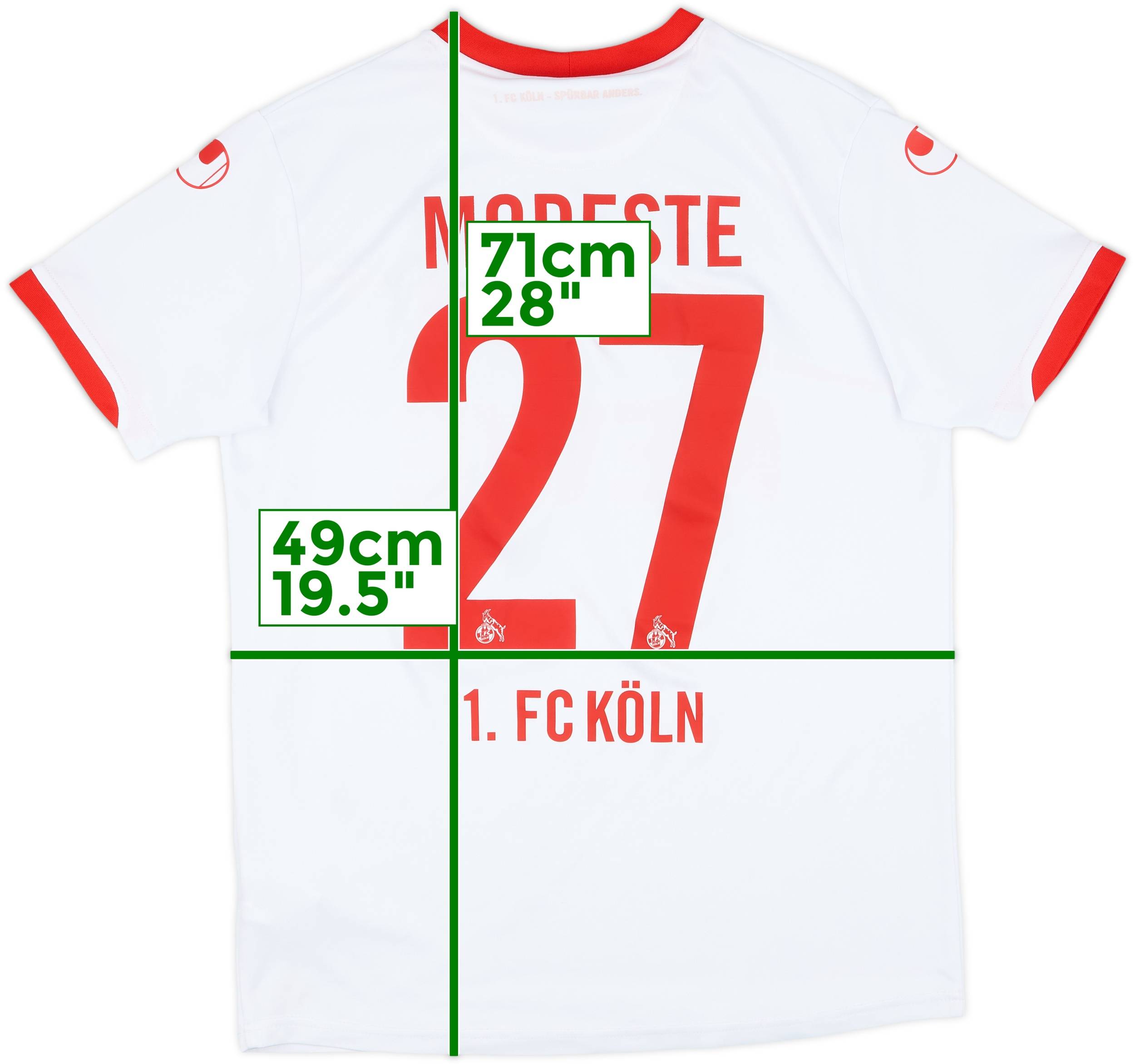 2018-19 FC Koln Home Shirt Modeste #27 - 8/10 - (M)