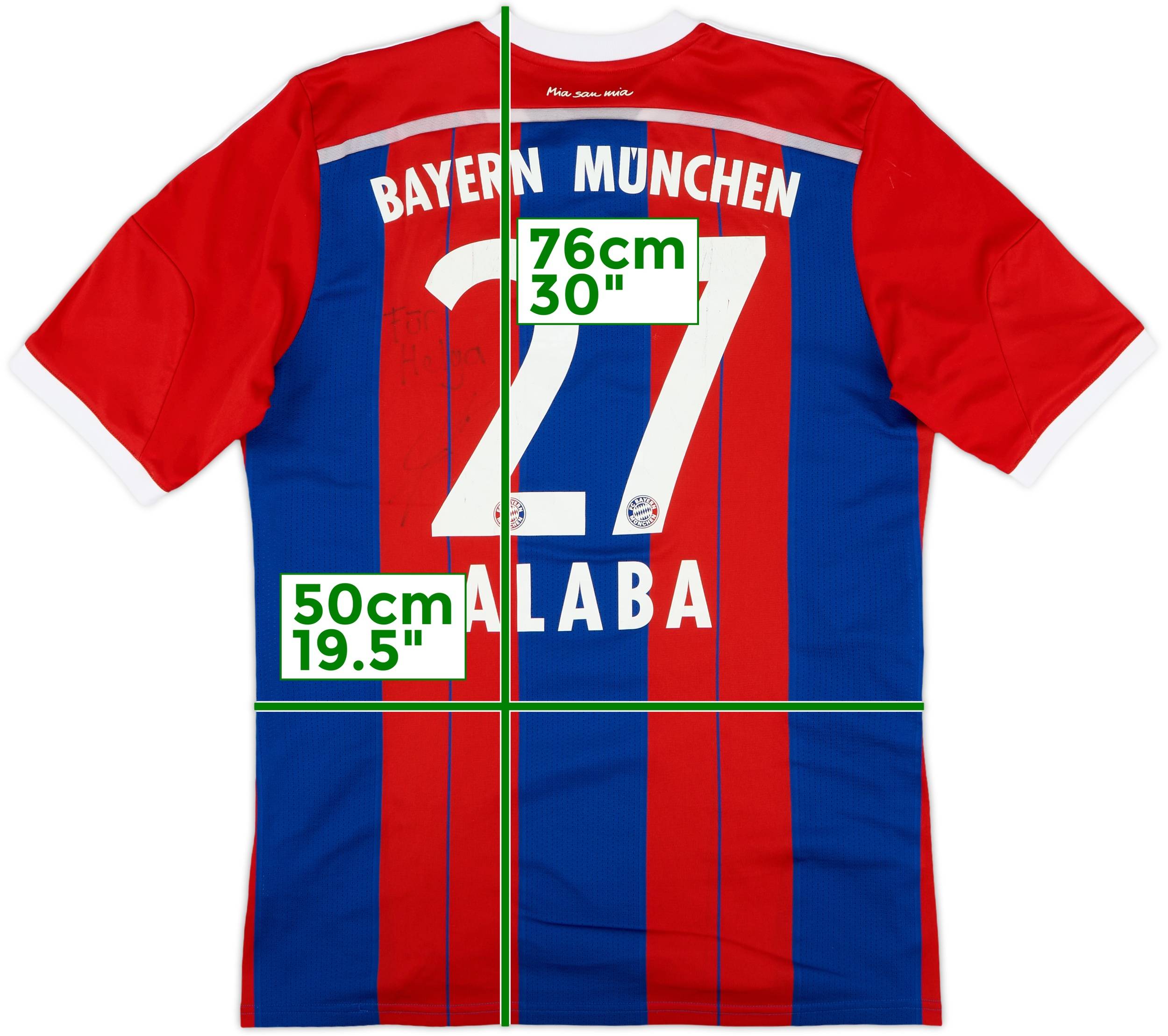 2014-15 Bayern Munich Home Shirt Alaba #27 - 5/10 - (L)