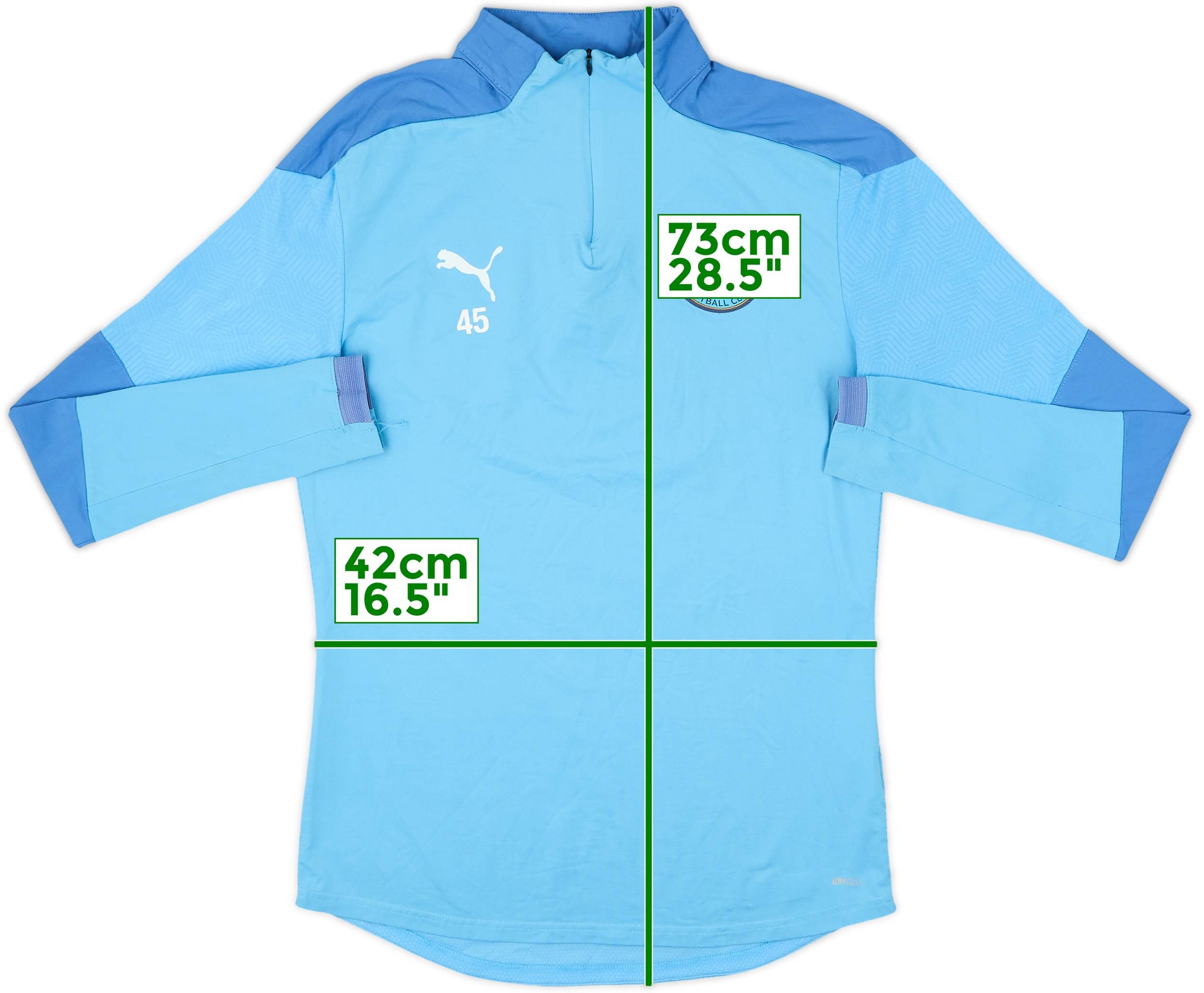 2021-22 Melbourne City Player Issue Puma 1/4 Zip Training Top #45 - 8/ ...