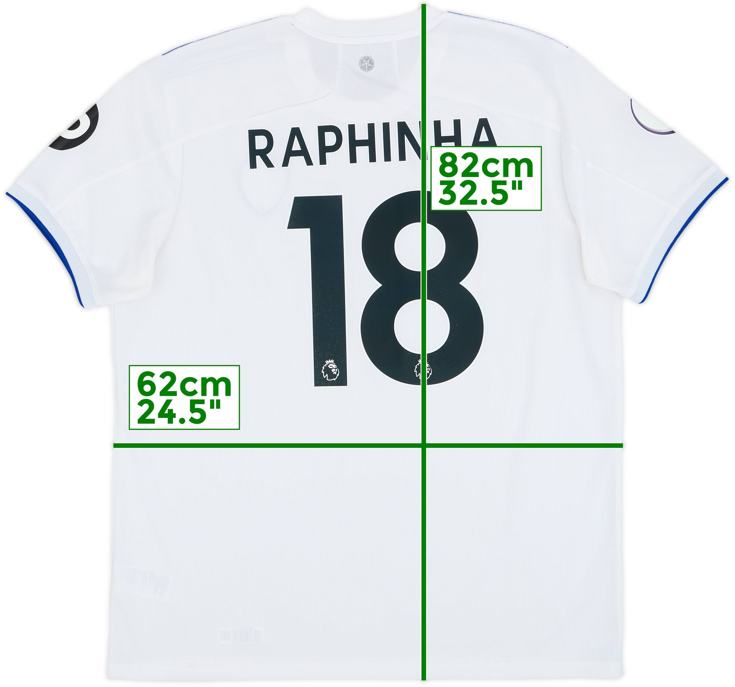 2020-21 Leeds United Home Shirt Raphinha #18 - 7/10 - (XL)