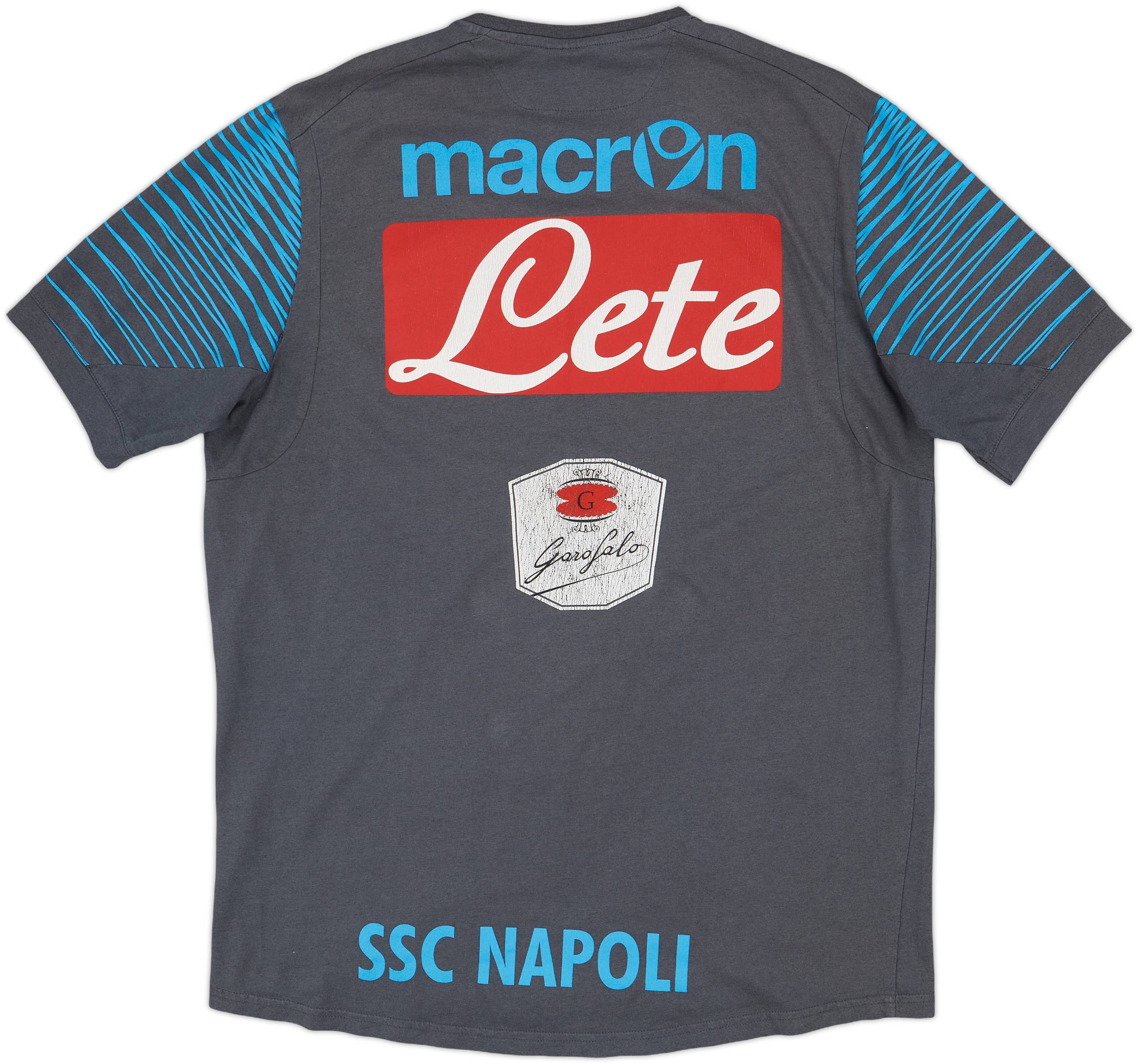 2014-15 Napoli Macron Player Issue Cotton Tee #45 - 6/10 - (XL)