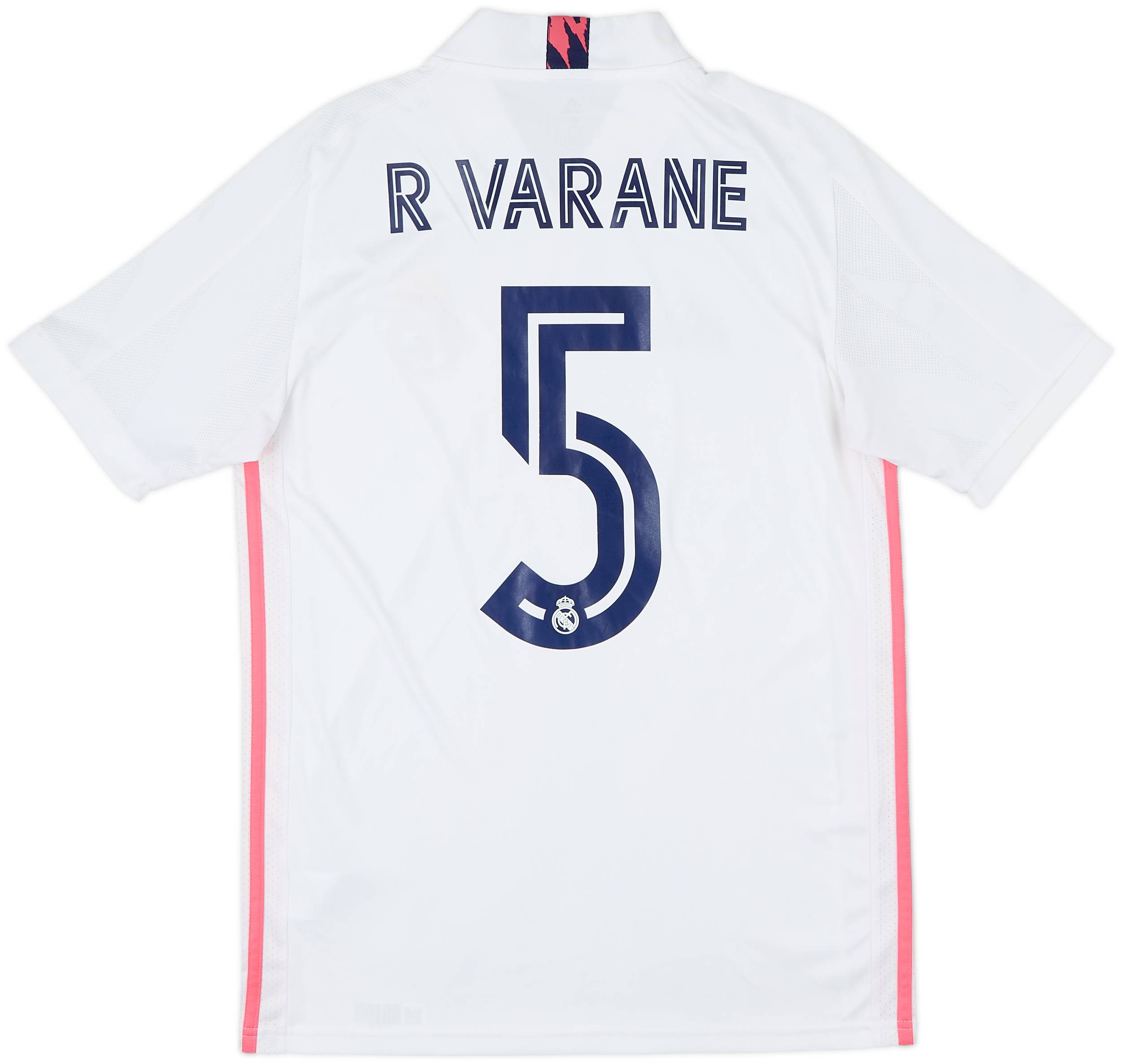 2020-21 Real Madrid Home Shirt R Varane #5 - 7/10 - (S)