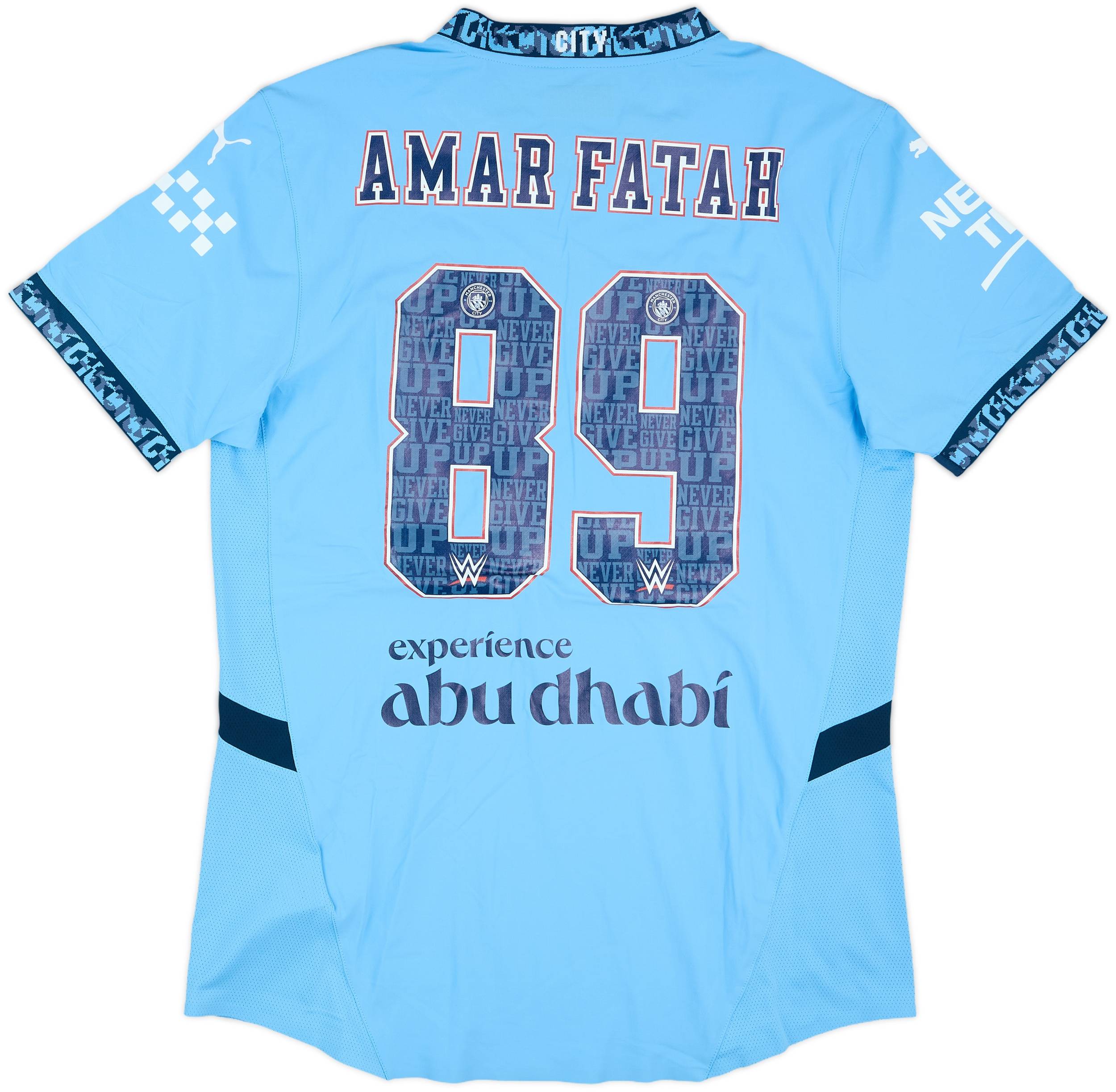 2024-25 Manchester City Match Issue Home Shirt Amar Fatah #89