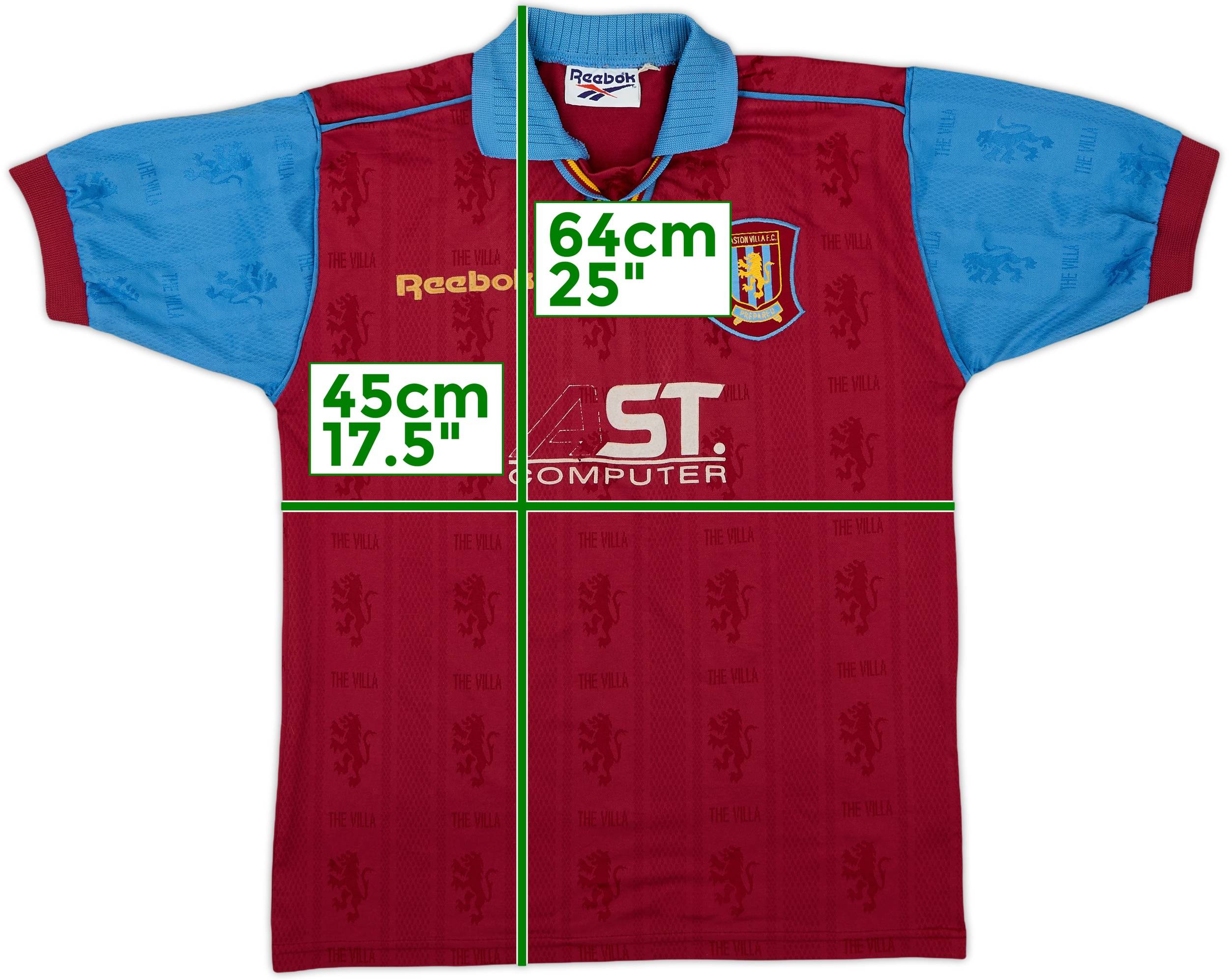 1995-97 Aston Villa Home Shirt - 4/10 - (L.Boys)
