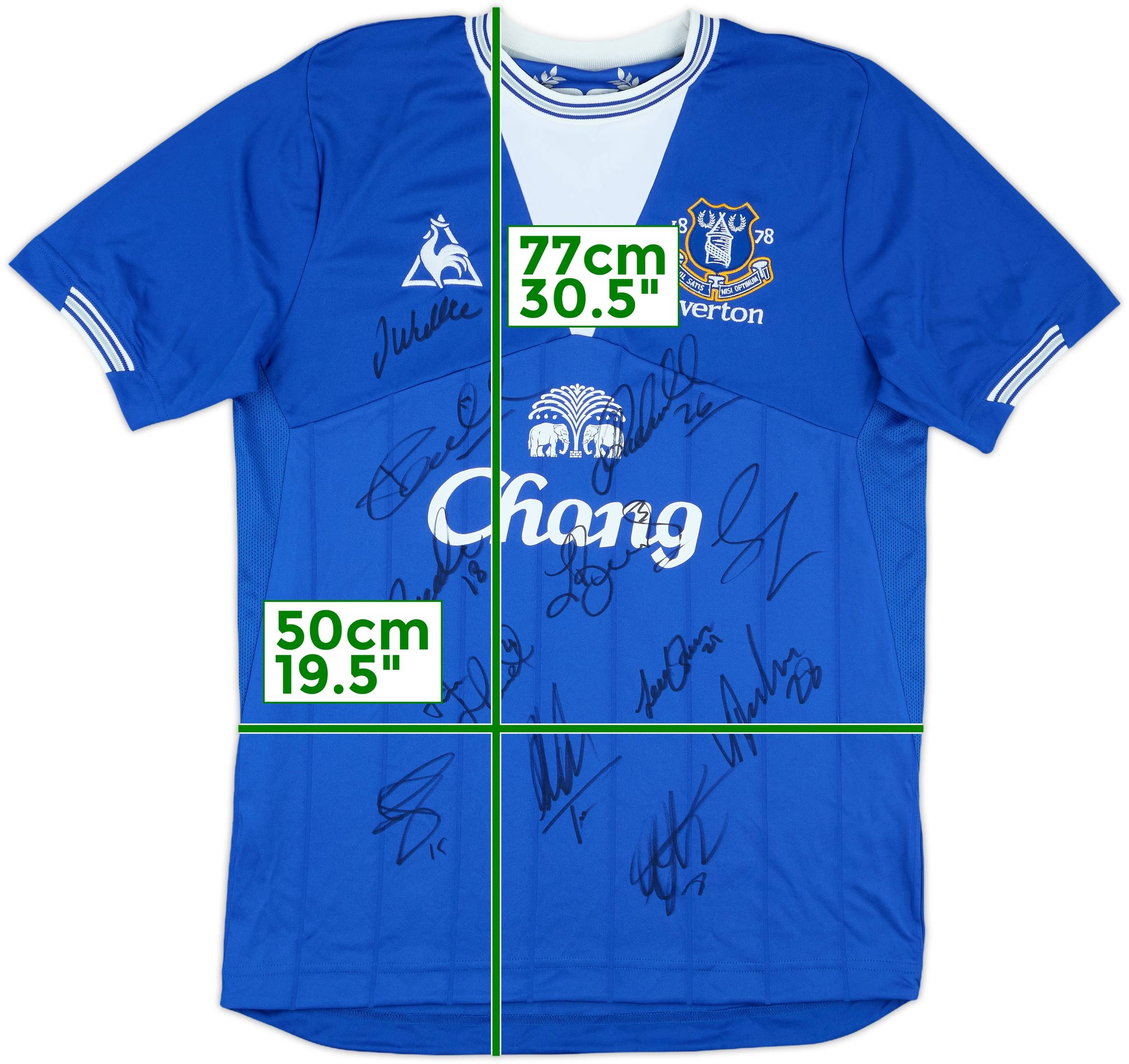 2009-10 Everton Signed Home Shirt - 7/10 - (M)