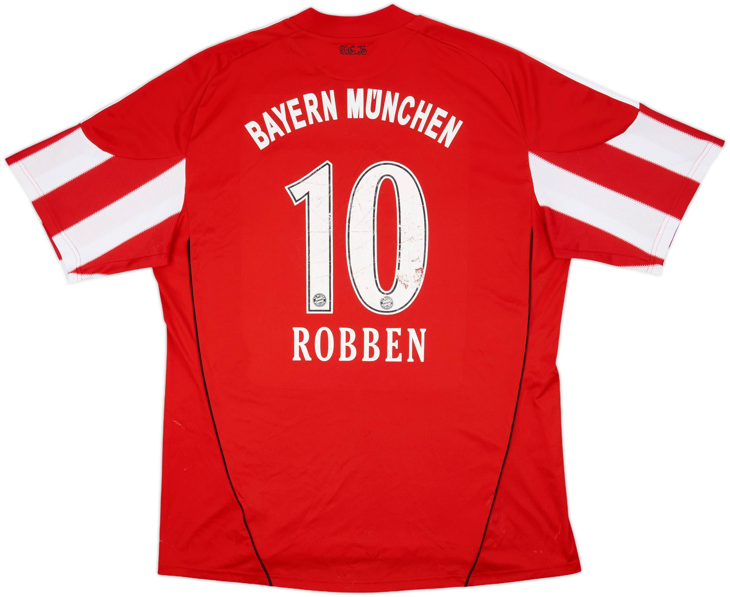 2010-11 Bayern Munich Signed Home Shirt Robben #10 - 4/10 - (XXL)