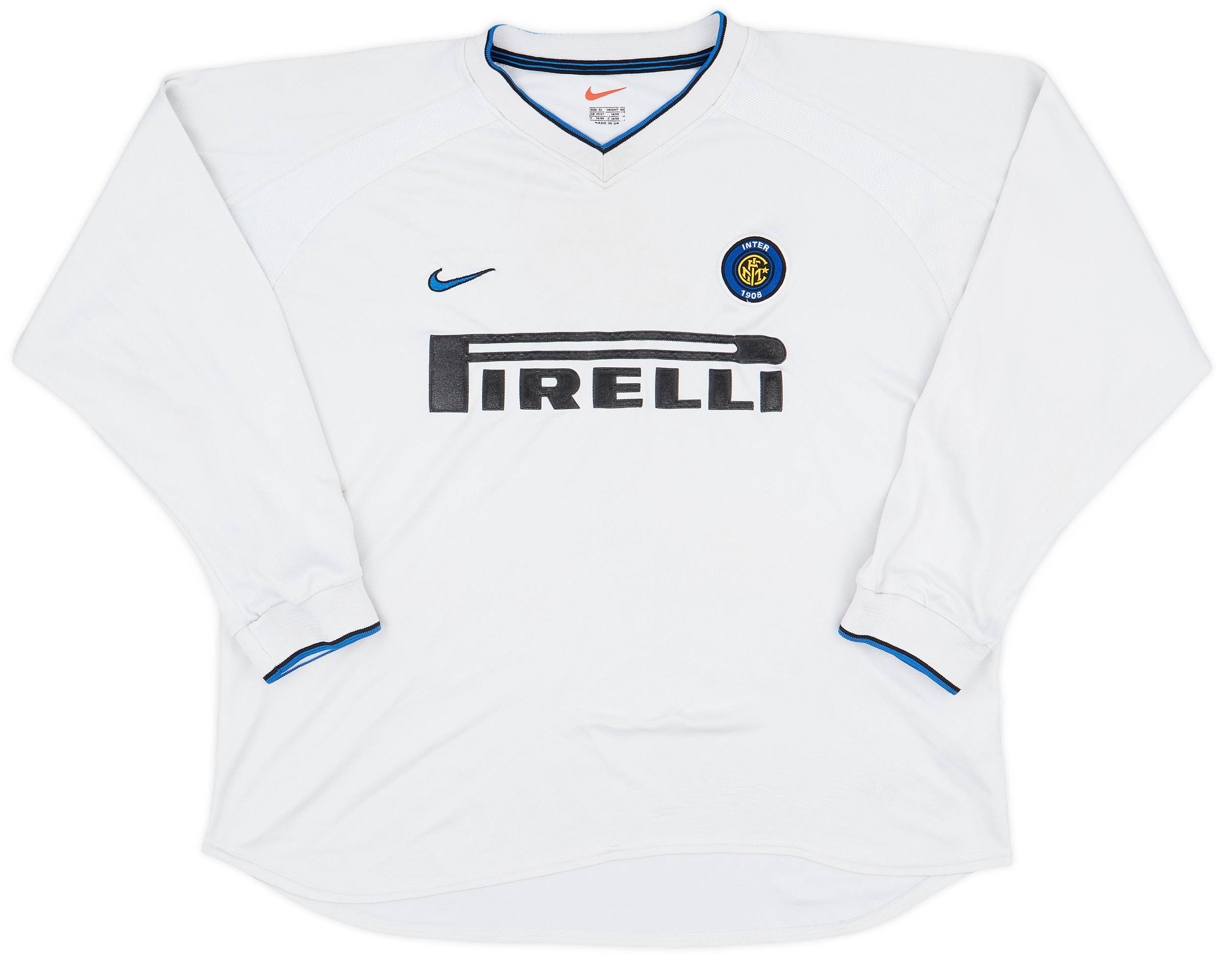 1999-00 Inter Milan Player Issue Away L/S Shirt Ronaldo #9 - 7/10 - (XL)