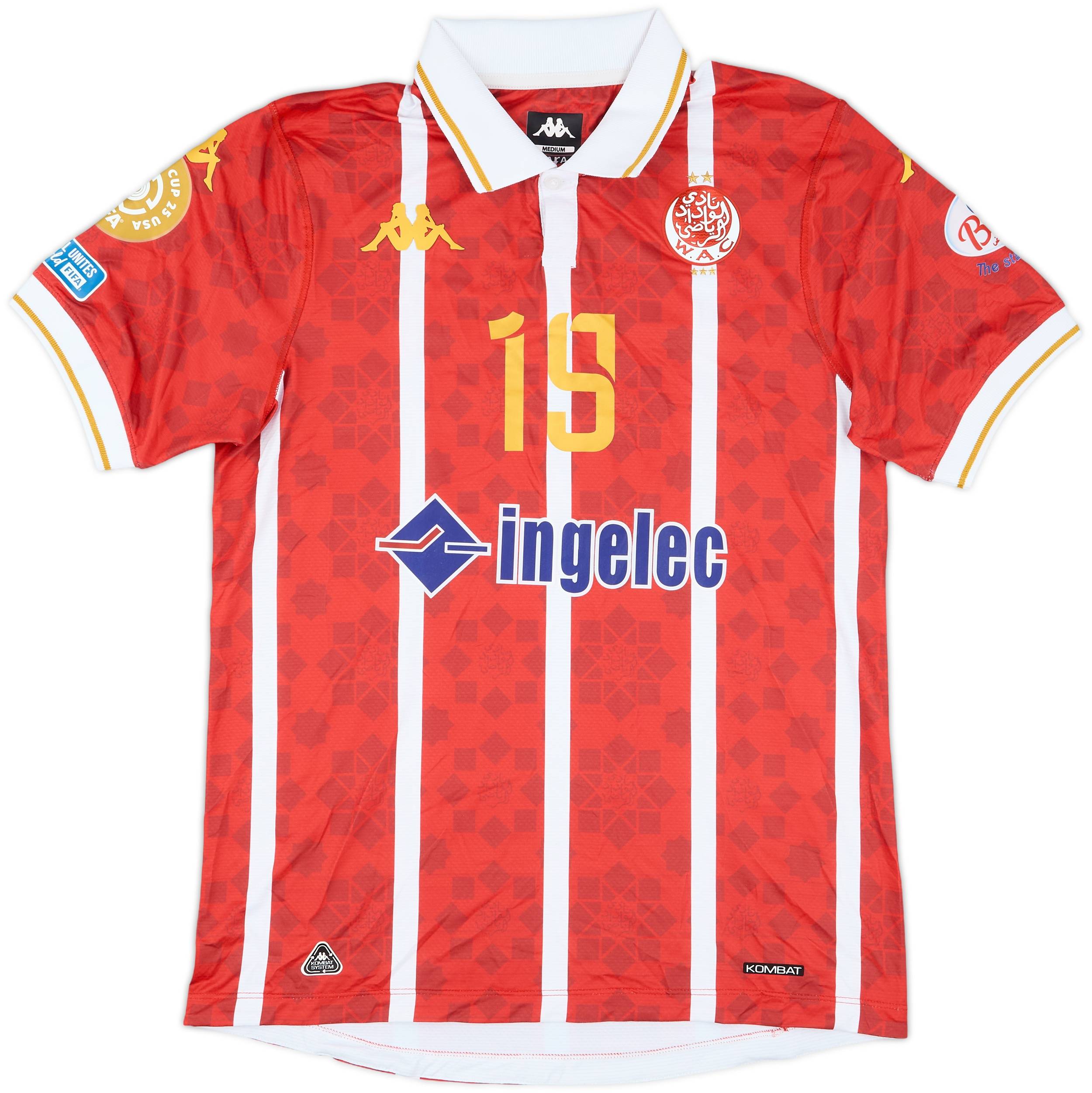 2025 Wydad Athletic Match Issue CWC Home Shirt Moubarik #19