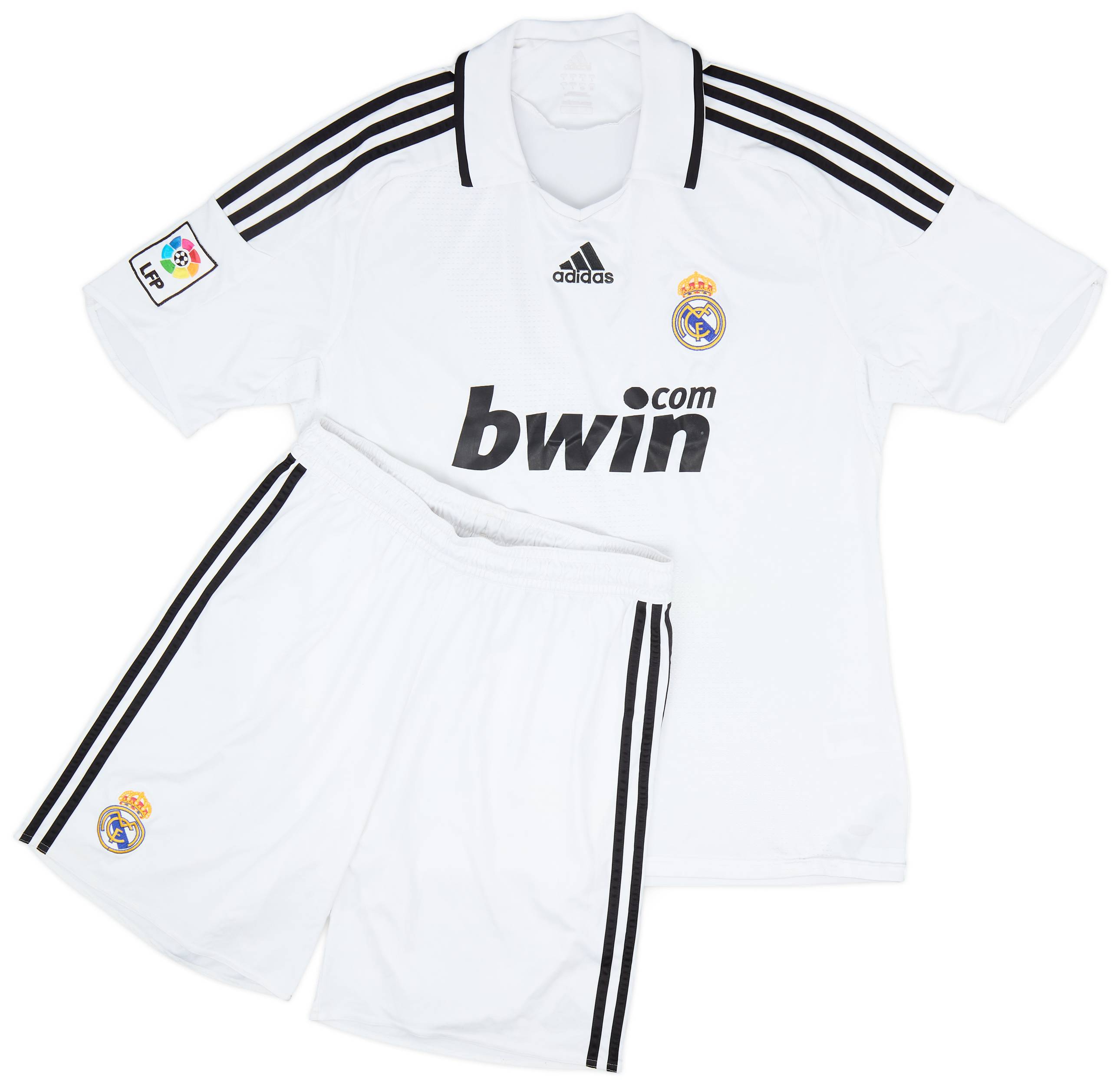 2008-09 Real Madrid Home Shirt and Shorts - 9/10 - (L)