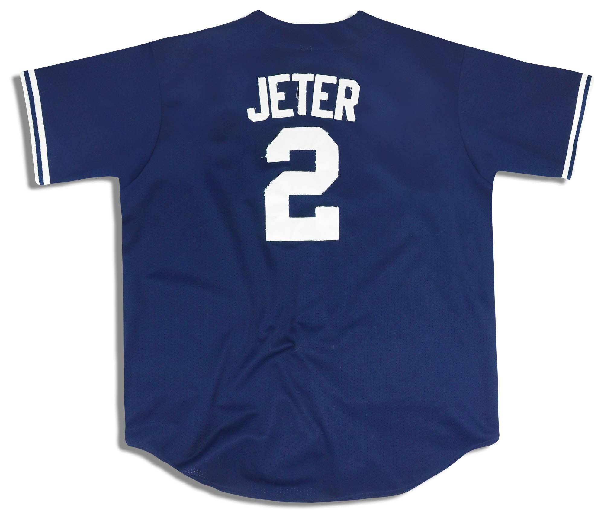 1990s New York Yankees Jeter #2 Majestic Jersey (Alternate) XXL