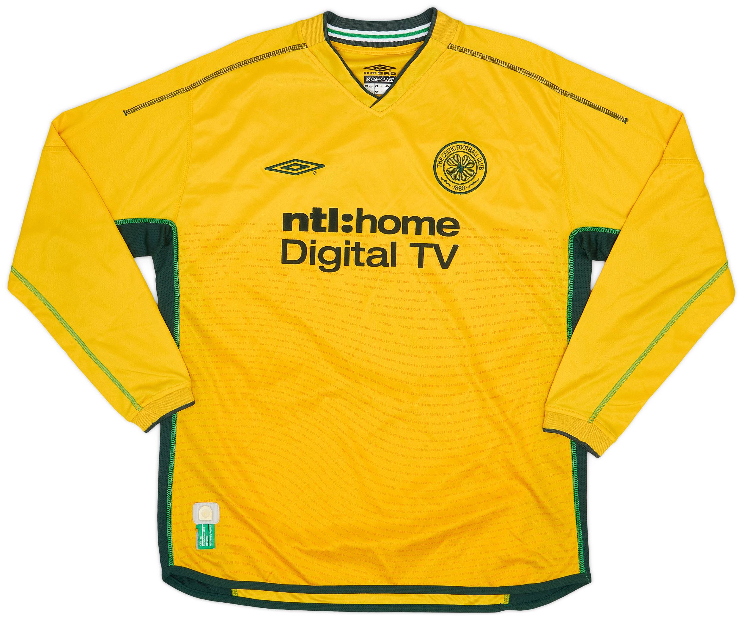 2002-03 Celtic Away L/S Shirt Larsson #7 - 7/10 - (L)