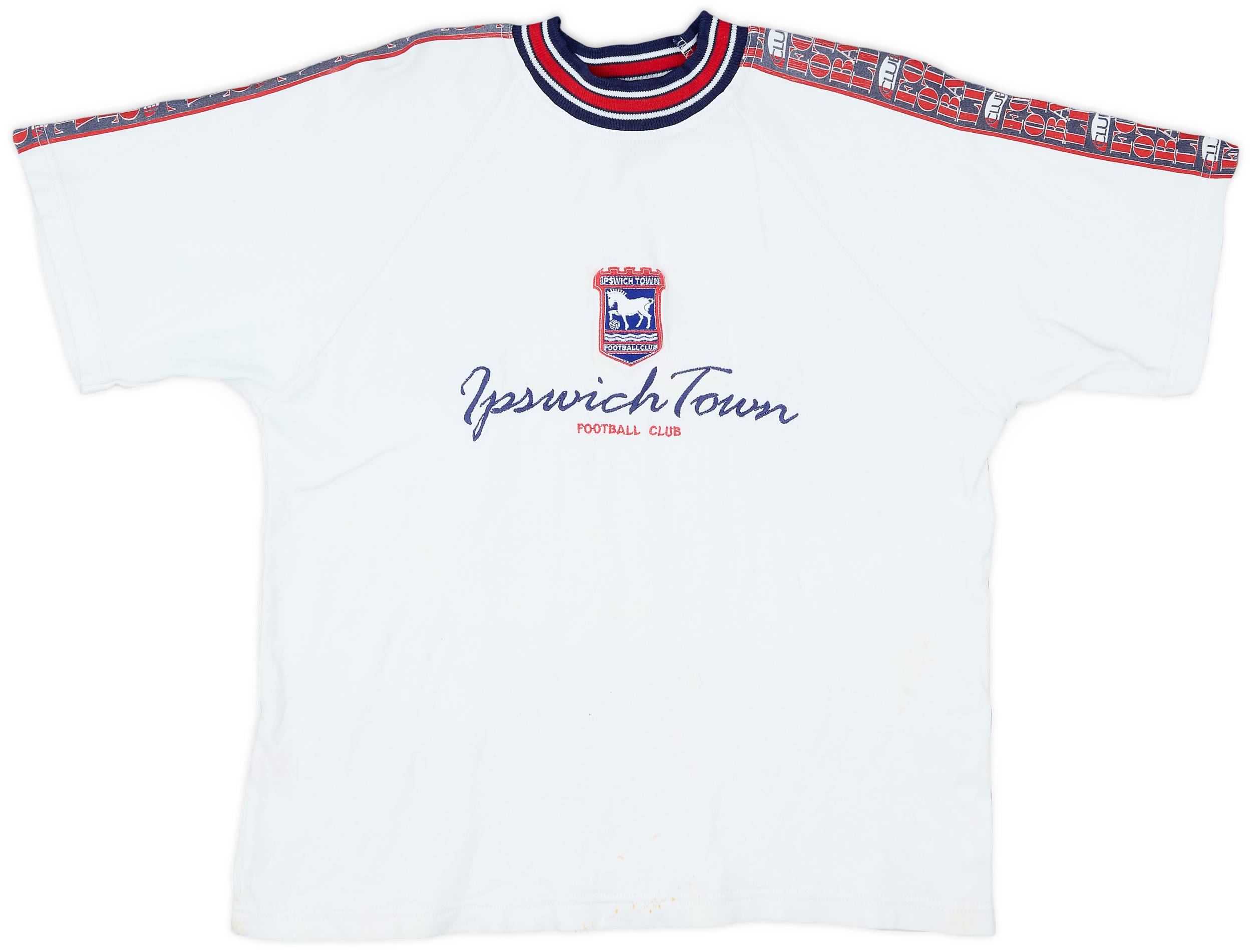 1990s Ipswich Punch Cotton Tee - 6/10 - (L.Boys)