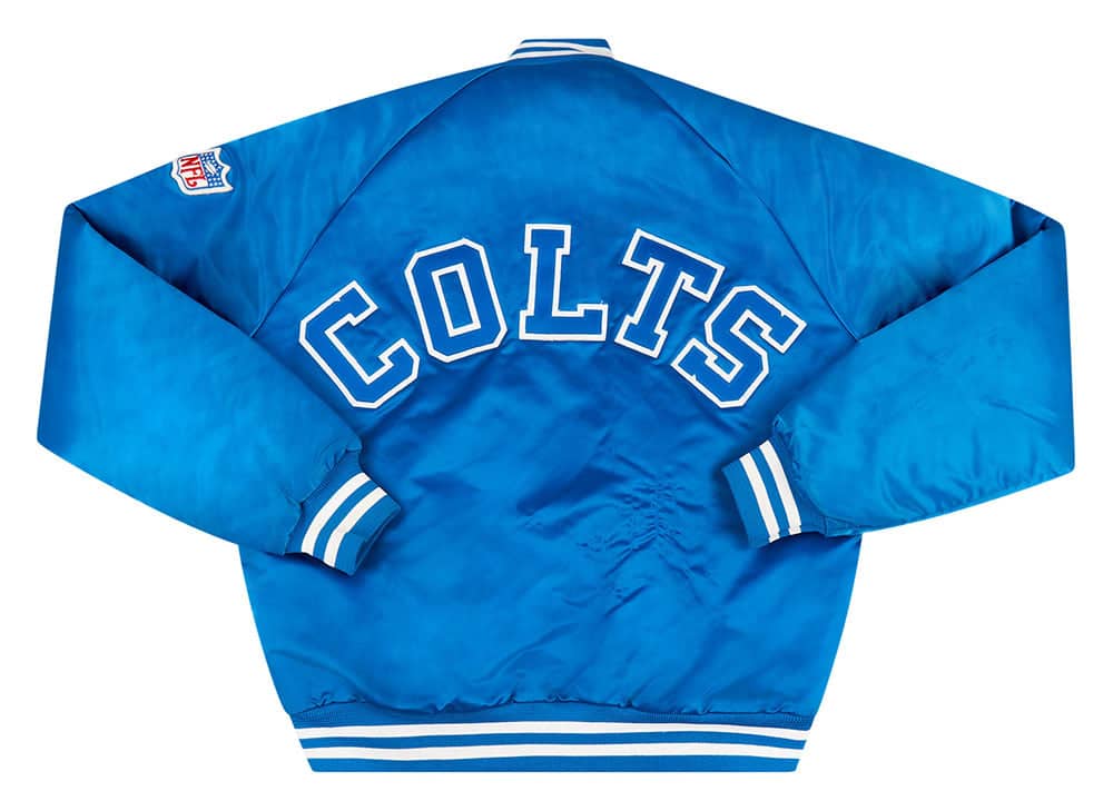 1990s Indianapolis Colts Chalk Line Satin Varsity Jacket M