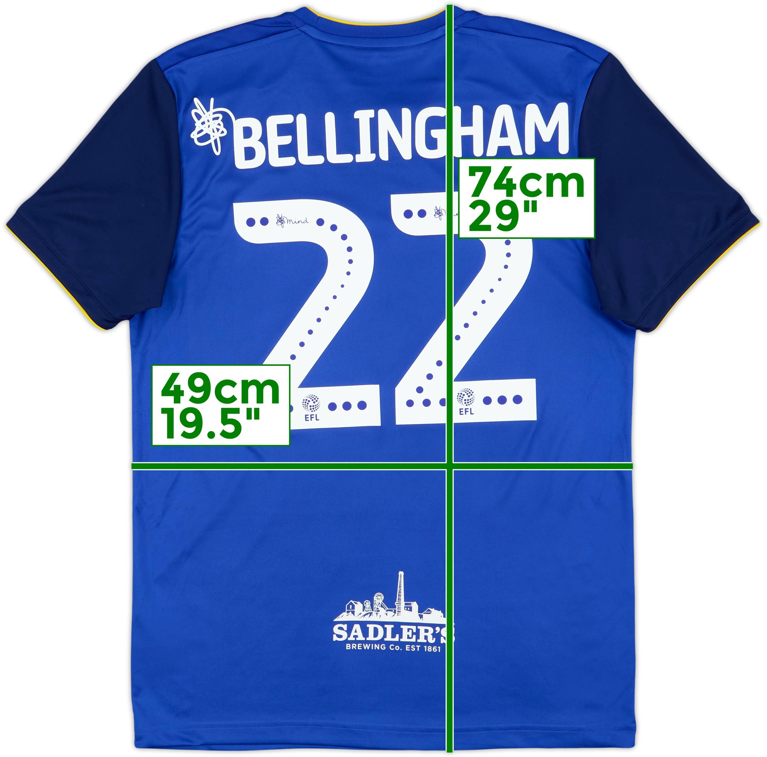 2019-20 Birmingham Home Shirt Bellingham #22 - 8/10 - (M)