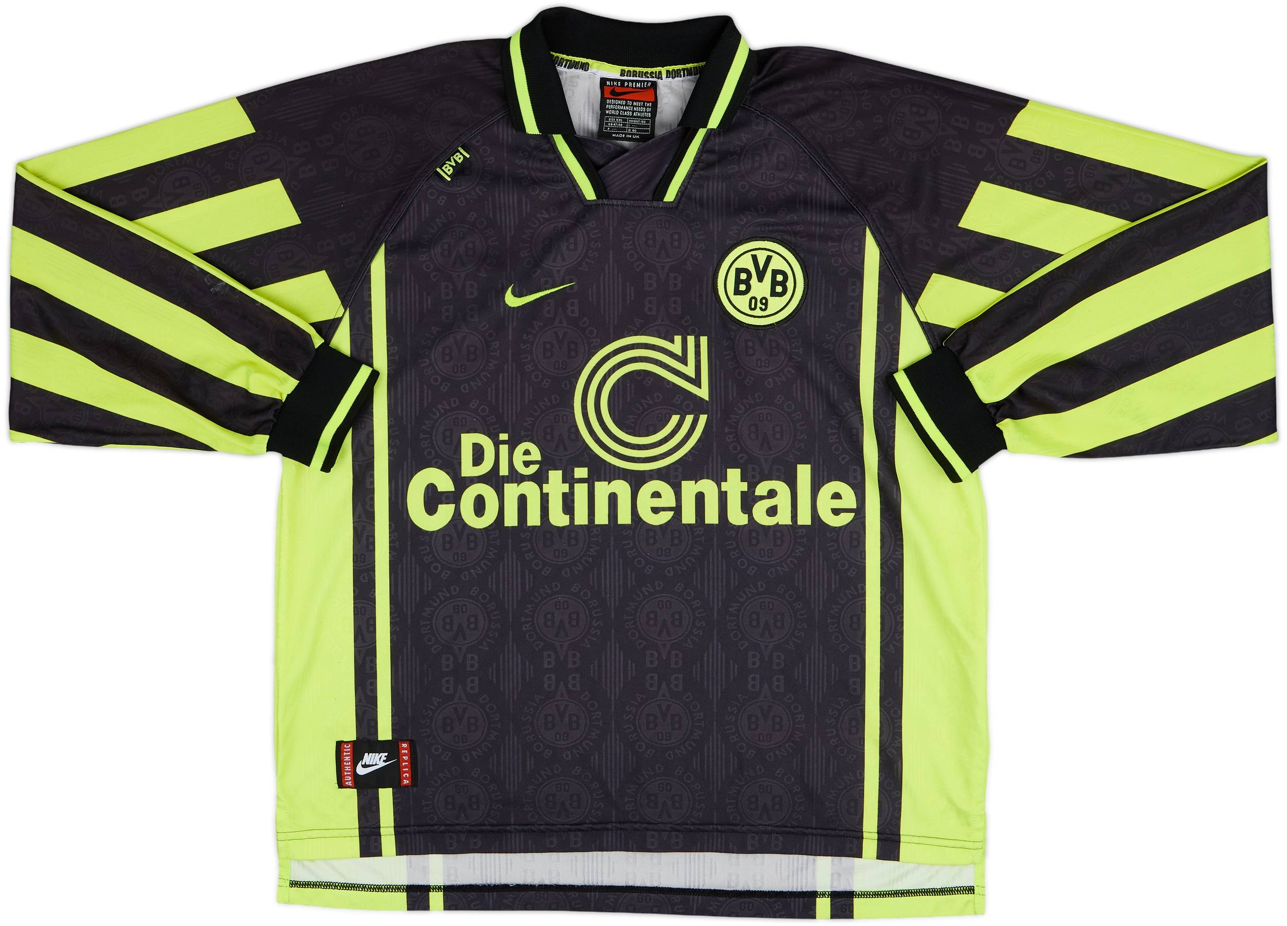 1996-97 Borussia Dortmund Away L/S Shirt - 7/10 - (XXL)