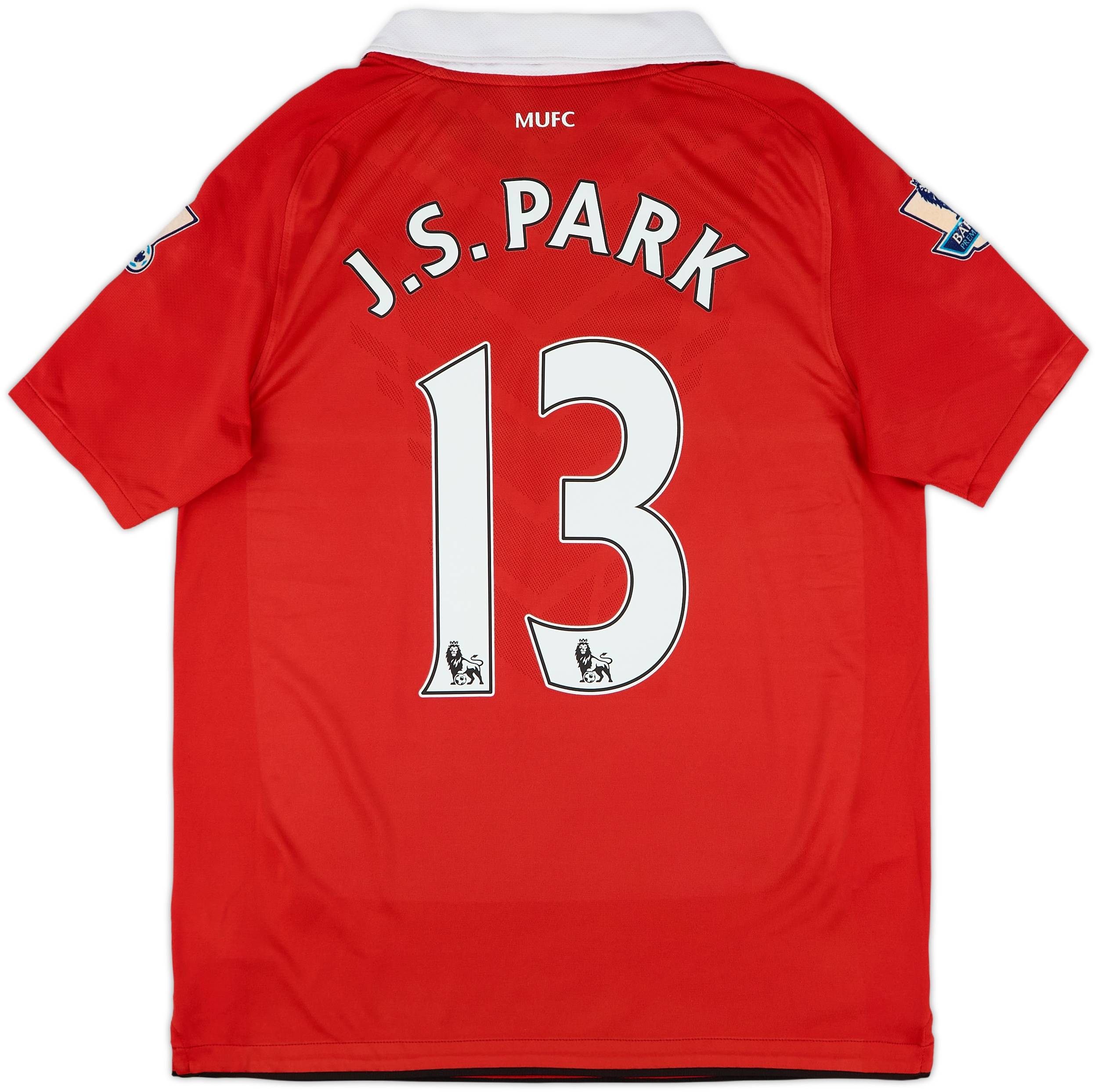 2011-12 Manchester United Home Shirt J.S.Park #13 - 7/10 - (XL.Boys)