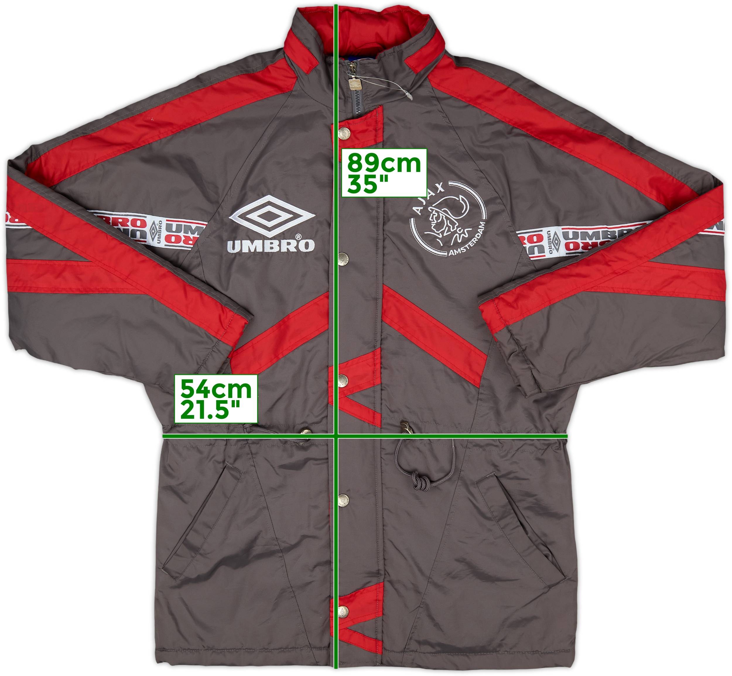 1995-96 Ajax Umbro Padded Bench Coat - 8/10 - (XL.Boys)