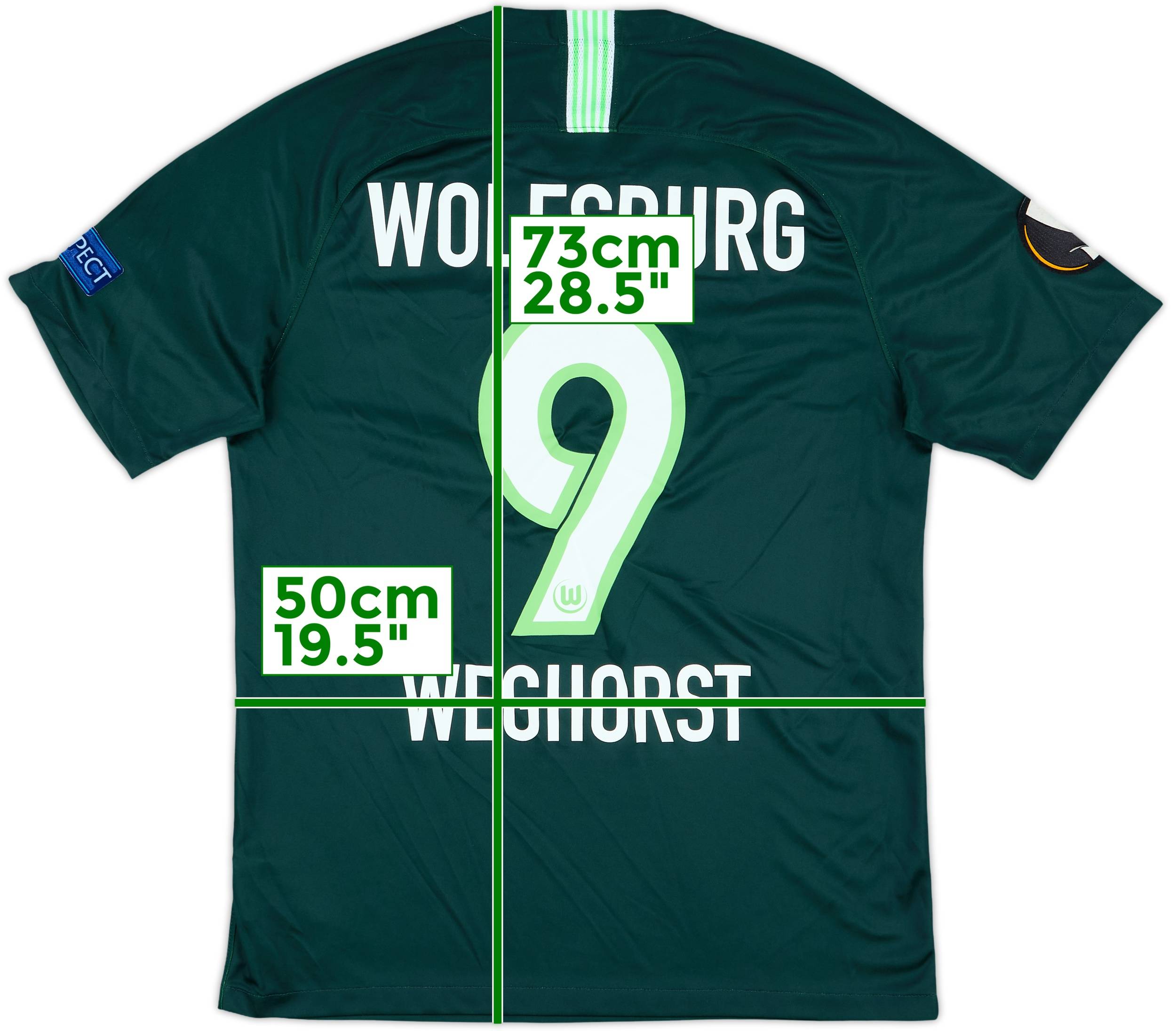 2019-20 Wolfsburg Home Shirt Weghorst #9 - 7/10 - (M)