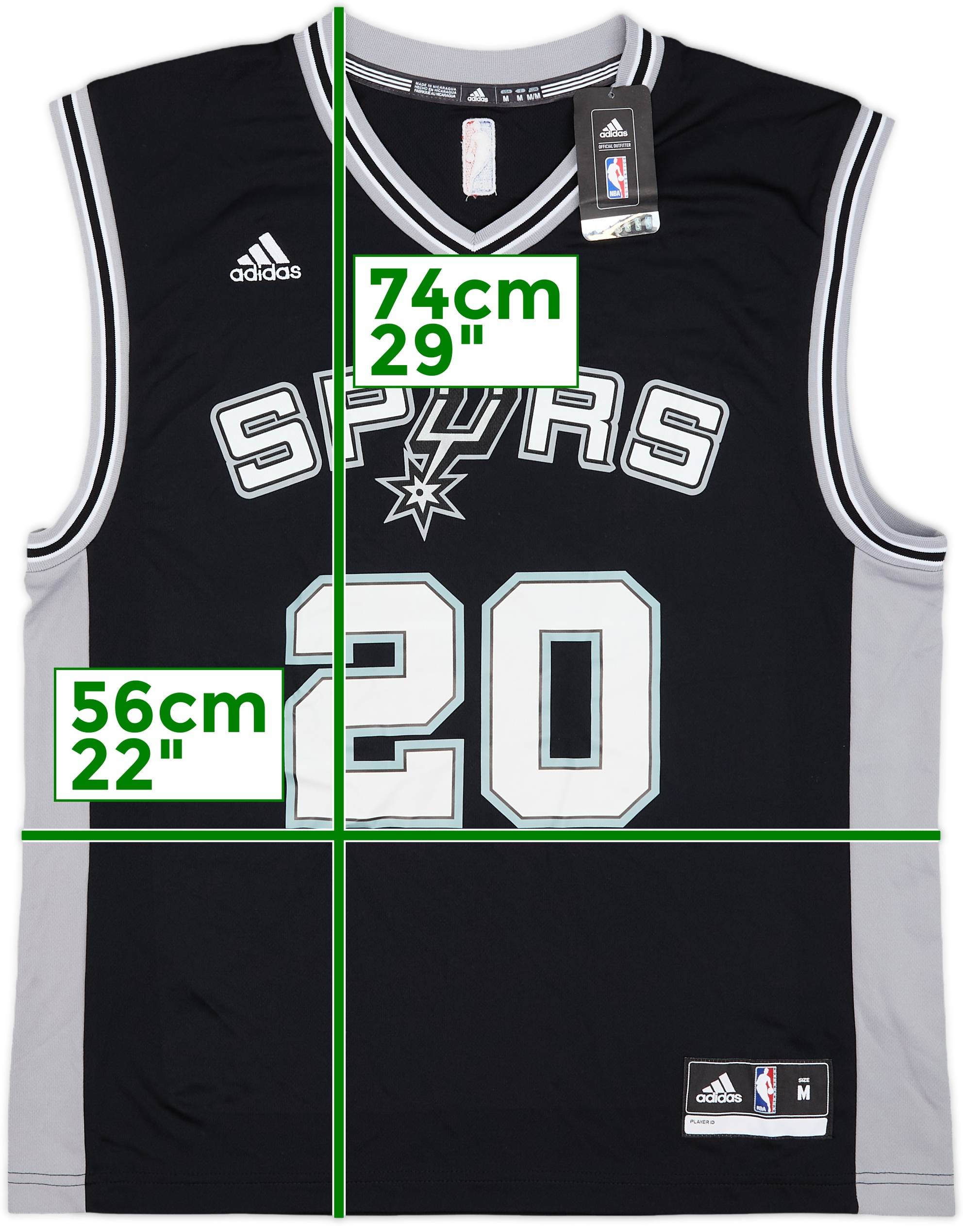 2014-17 San Antonio Spurs Ginobili #20 adidas Away Jersey (M)