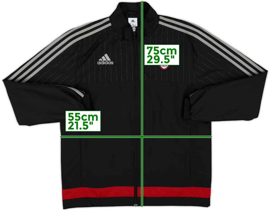 2015-16 AC Milan adidas Track Jacket - 9/10 - (M)