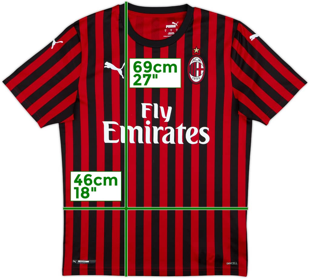 2019-20 AC Milan Home Shirt - 8/10 - (S)