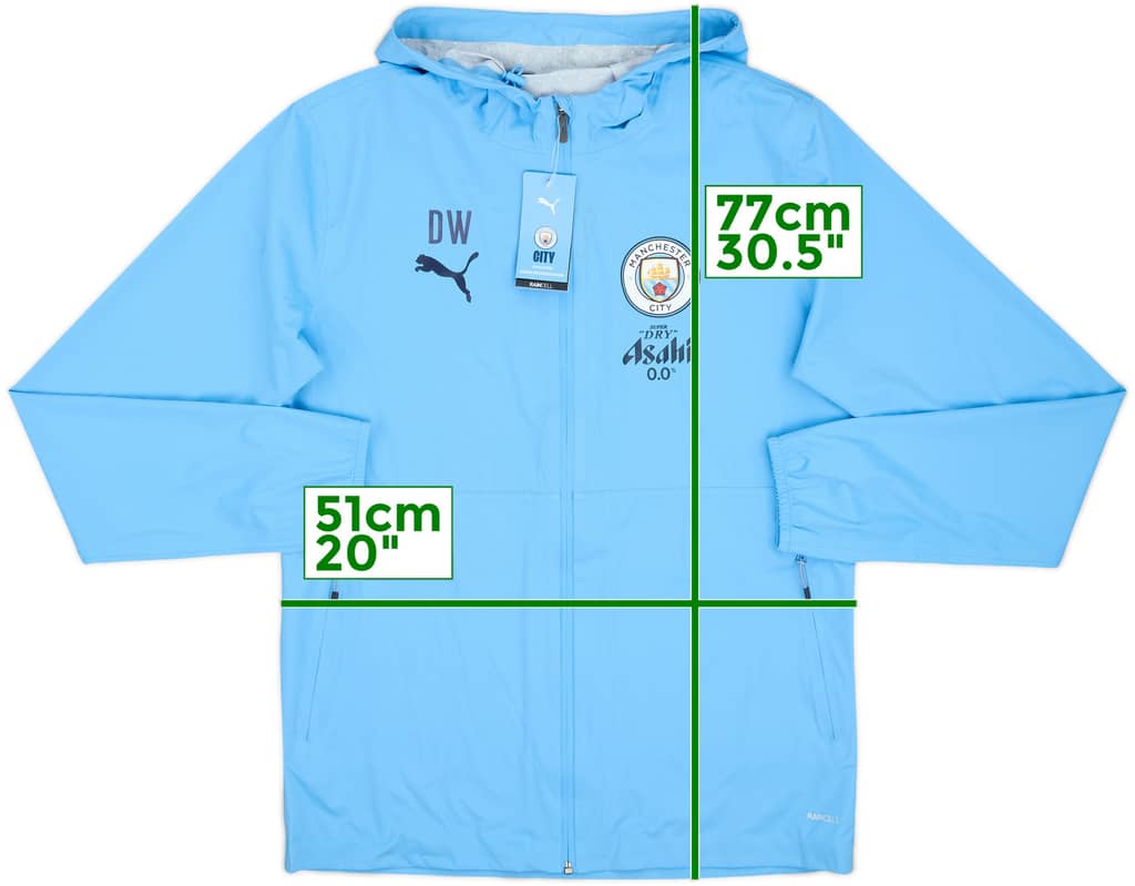 2025-26 Manchester City Puma Staff Issue Hooded Rain Jacket DW (M)